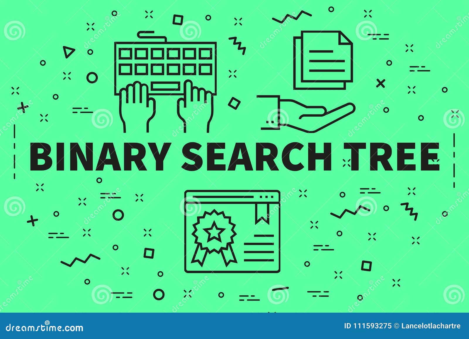 Conceptual Business Illustration with the Words Binary Search Tr Stock ...