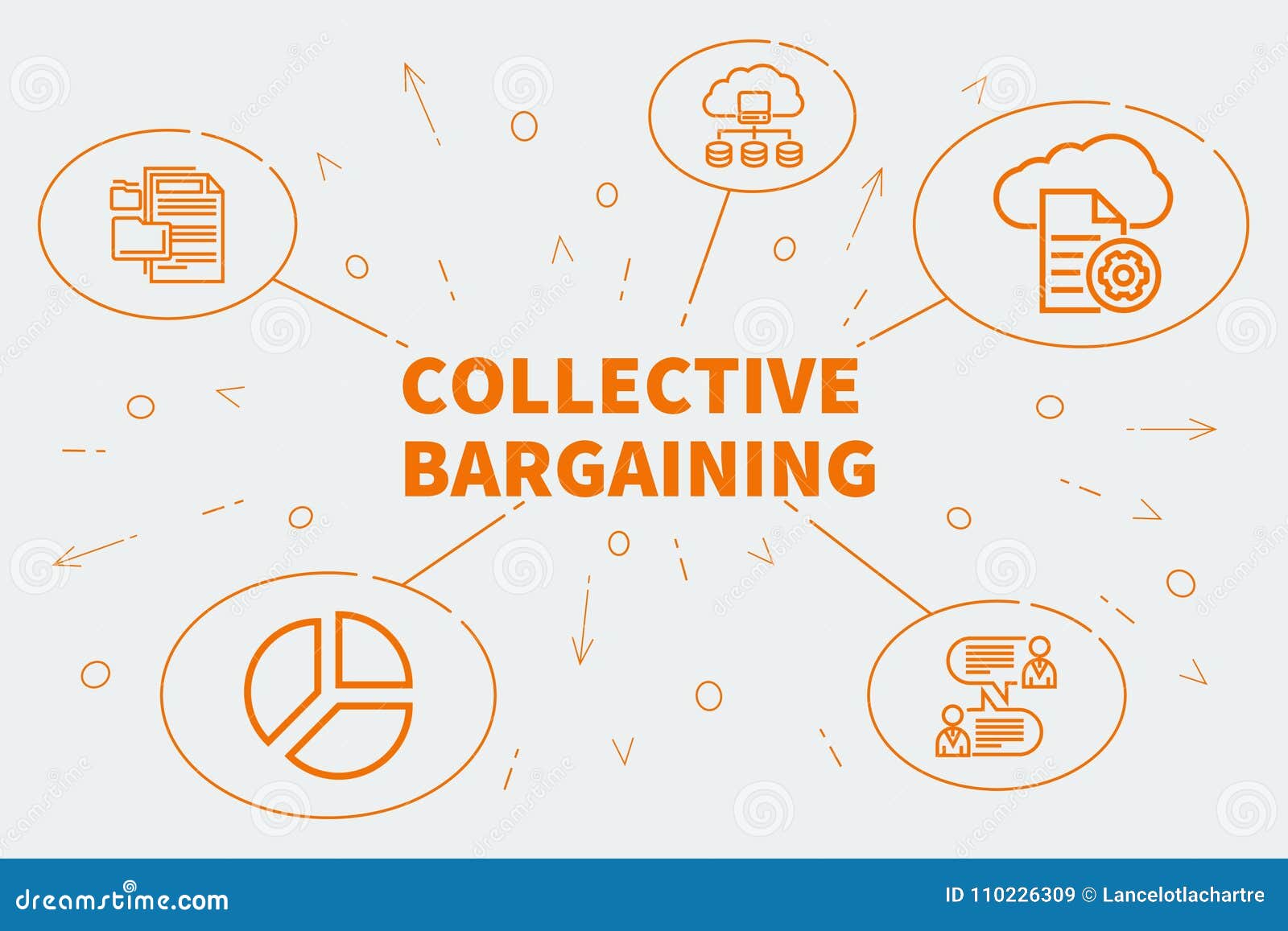 Conceptual Business Illustration with the Words Collective Bargaining ...