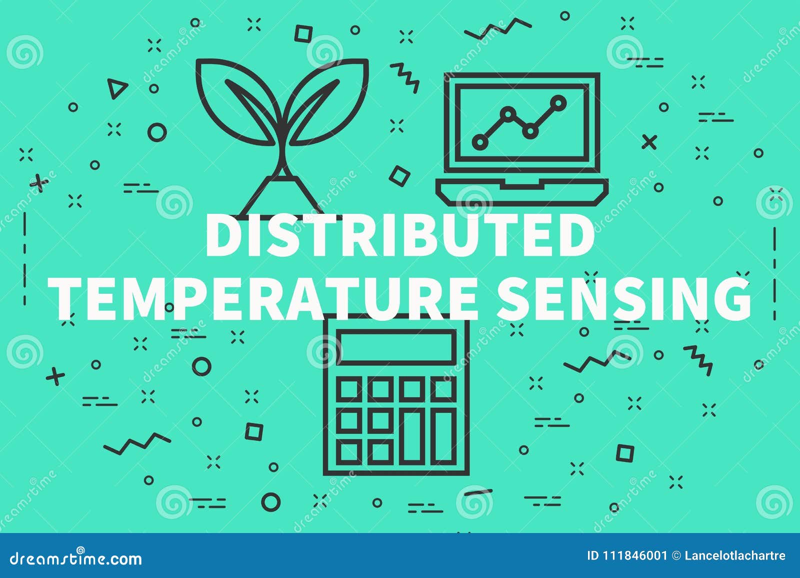 Conceptual Business Illustration with the Words Distributed Temp Stock ...