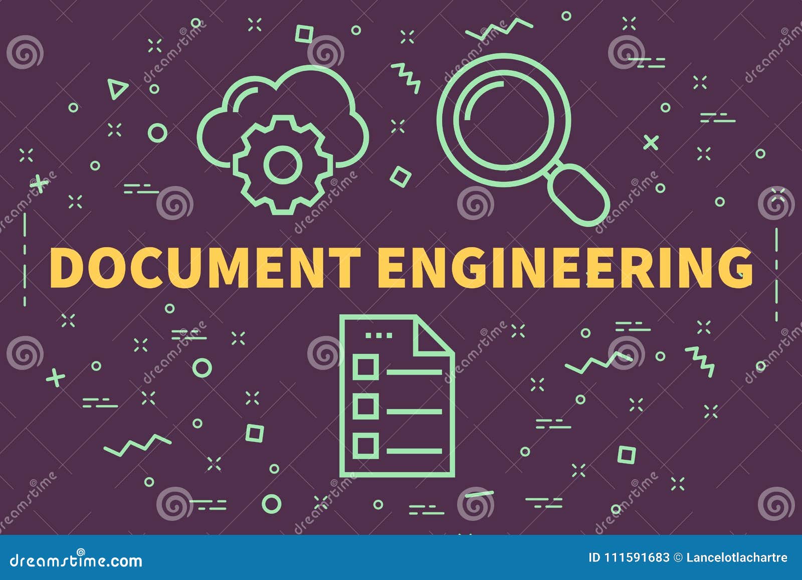 Conceptual Business Illustration with the Words Document Engineering ...