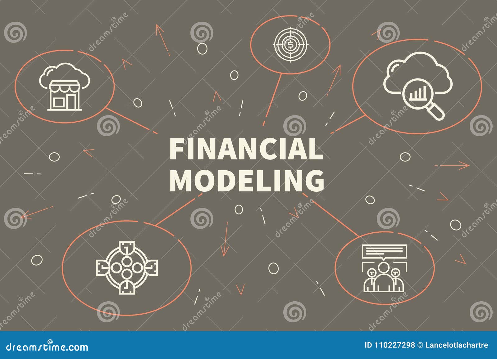 Conceptual Business Illustration with the Words Financial Modeling ...