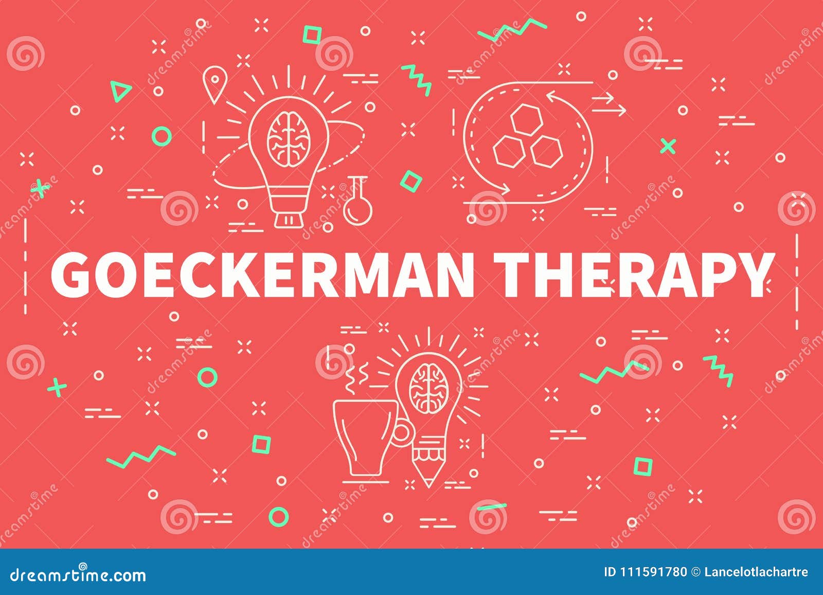 Conceptual Business Illustration with the Words Goeckerman Therapy ...