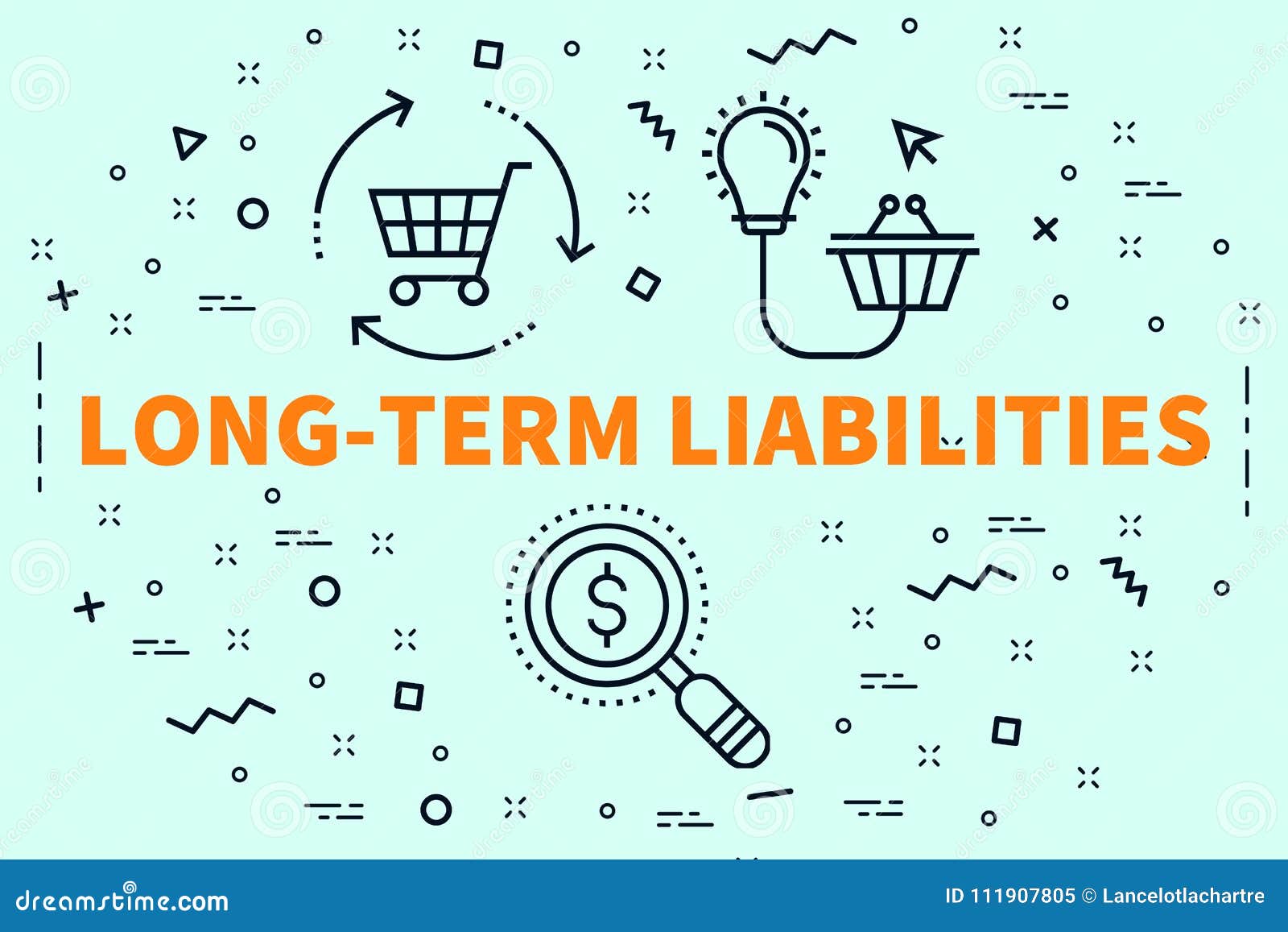 Conceptual Business Illustration with the Words Long-term Liabilities ...