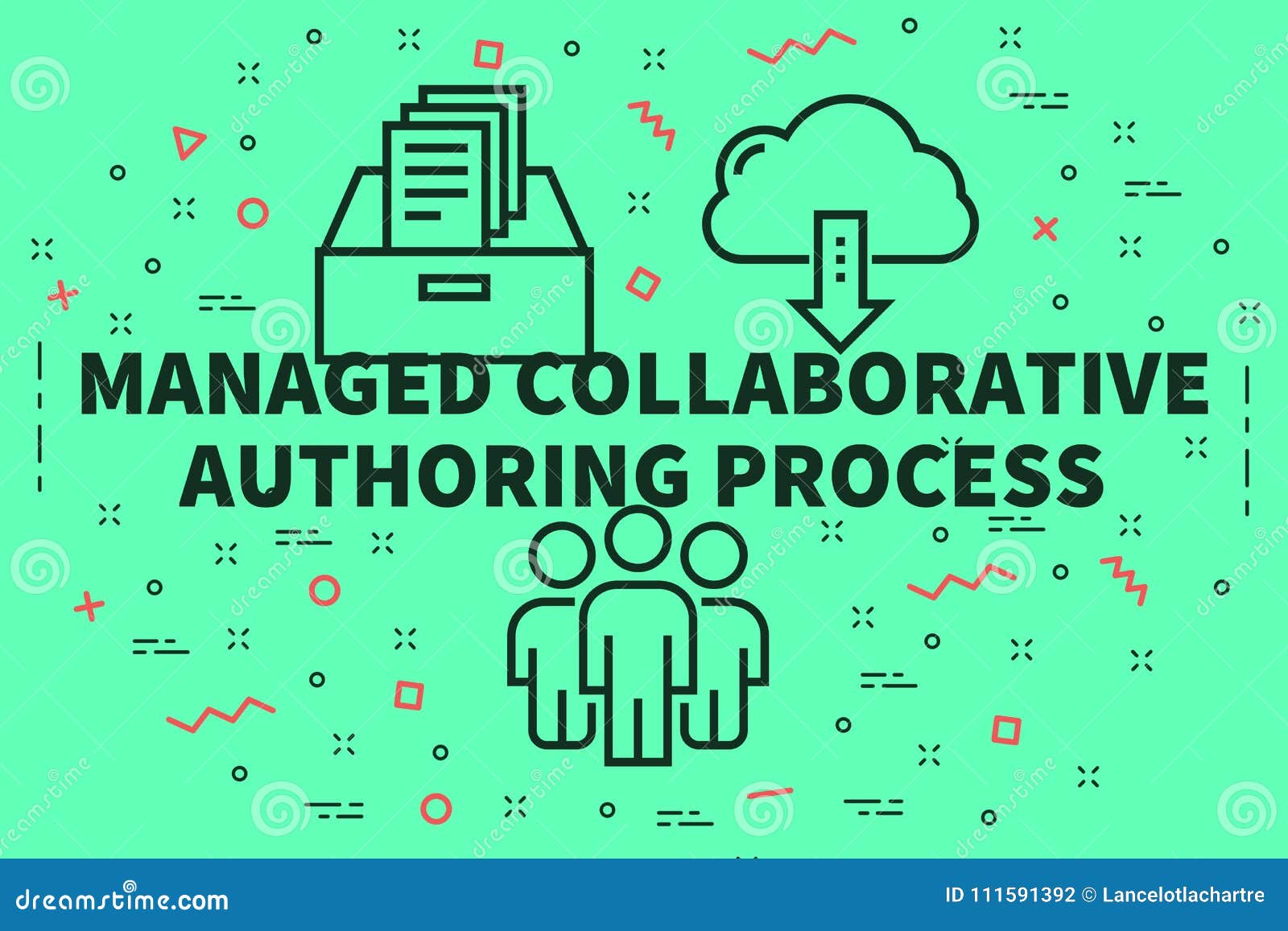 Conceptual Business Illustration with the Words Managed Collaborative ...