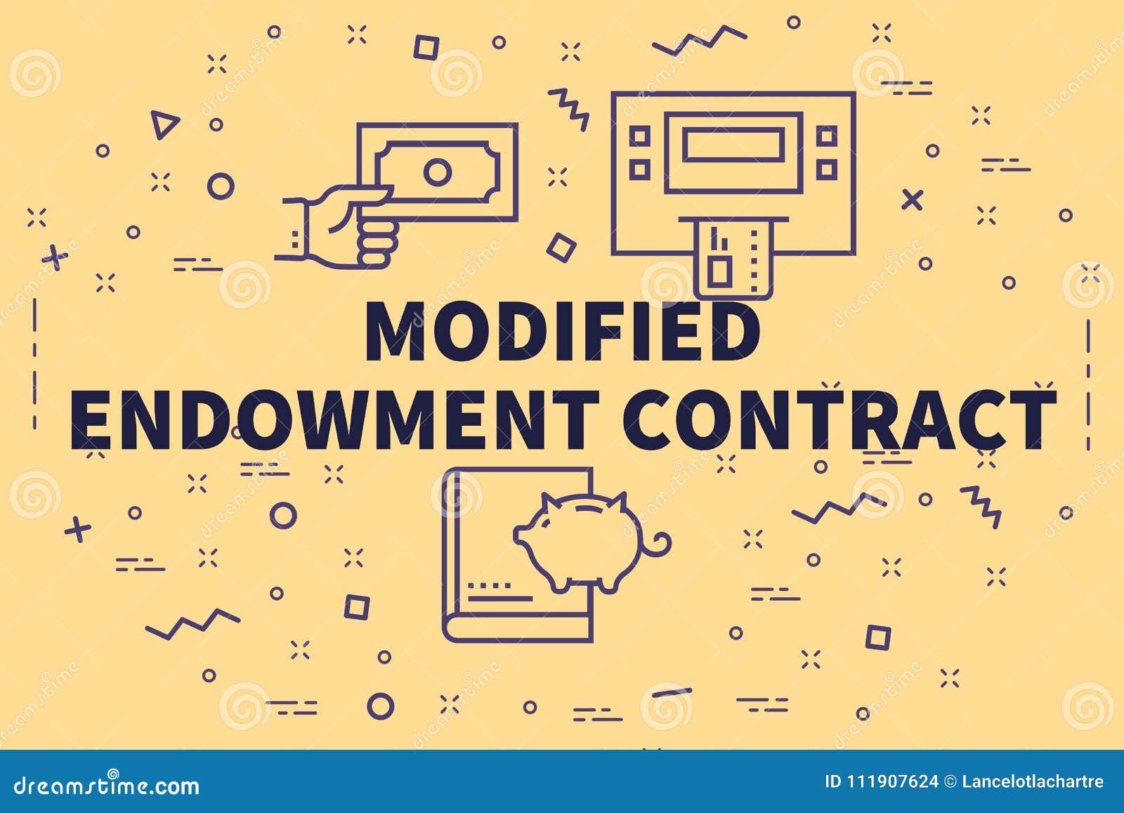Conceptual Business Illustration with the Words Modified Endowment ...