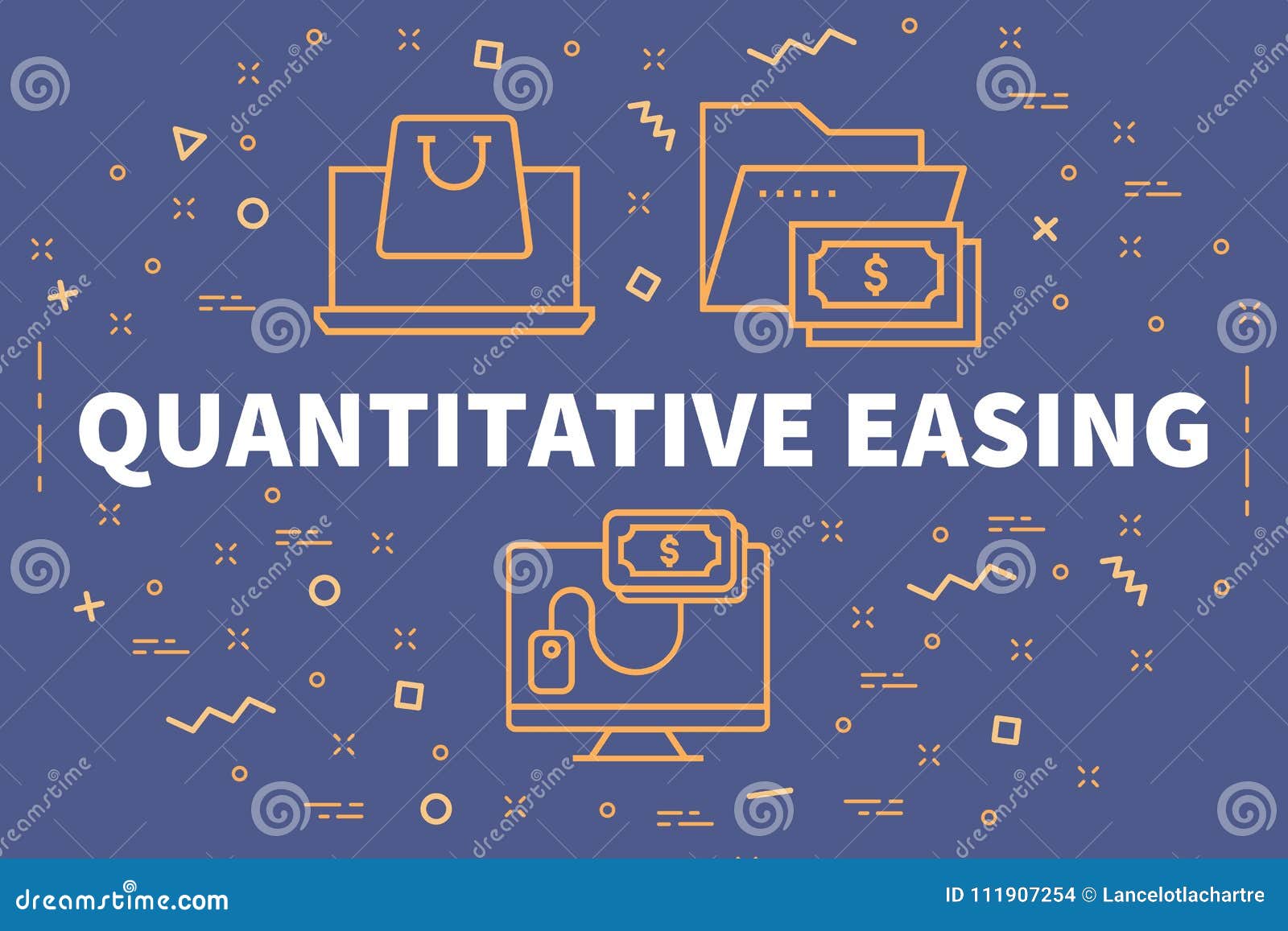 Conceptual Business Illustration with the Words Quantitative Easing ...