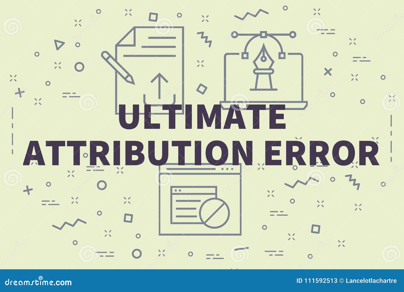 Conceptual Business Illustration with the Words Ultimate Attribution ...