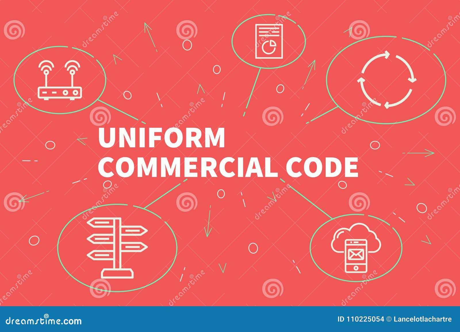 Conceptual Business Illustration with the Words Uniform Commercial Code ...