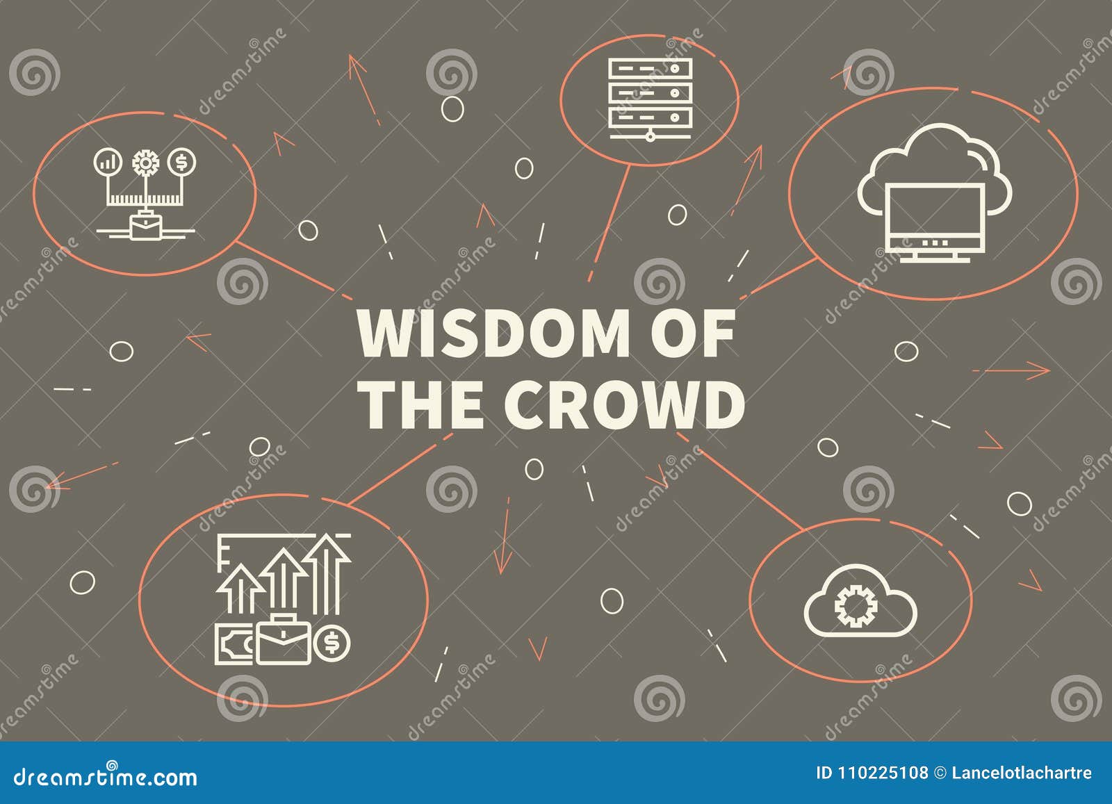 Conceptual Business Illustration with the Words Wisdom of the Cr Stock ...