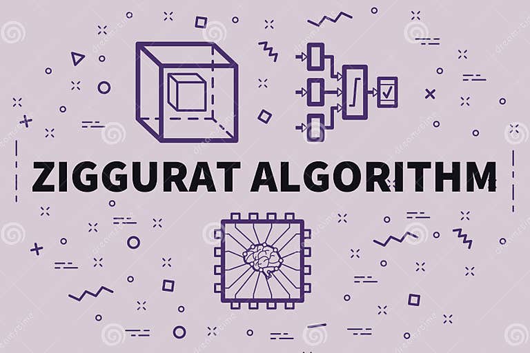Conceptual Business Illustration with the Words Ziggurat Algorithm Stock Illustration ...