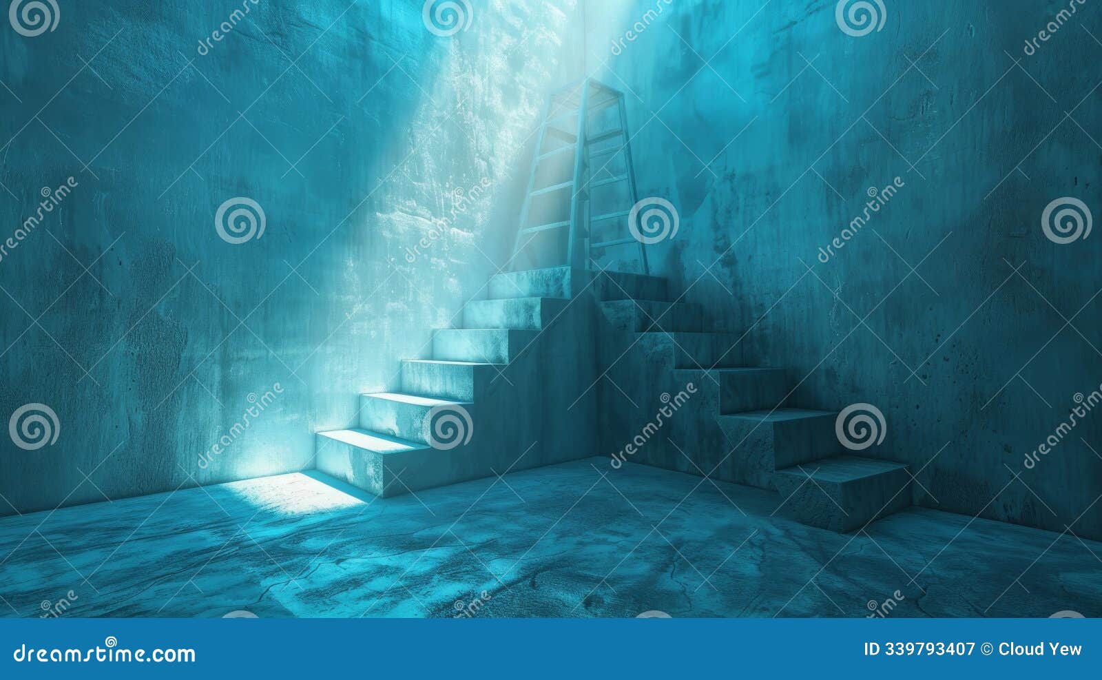 Conceptual Business Model with a Ladder and Steps Stock Illustration ...