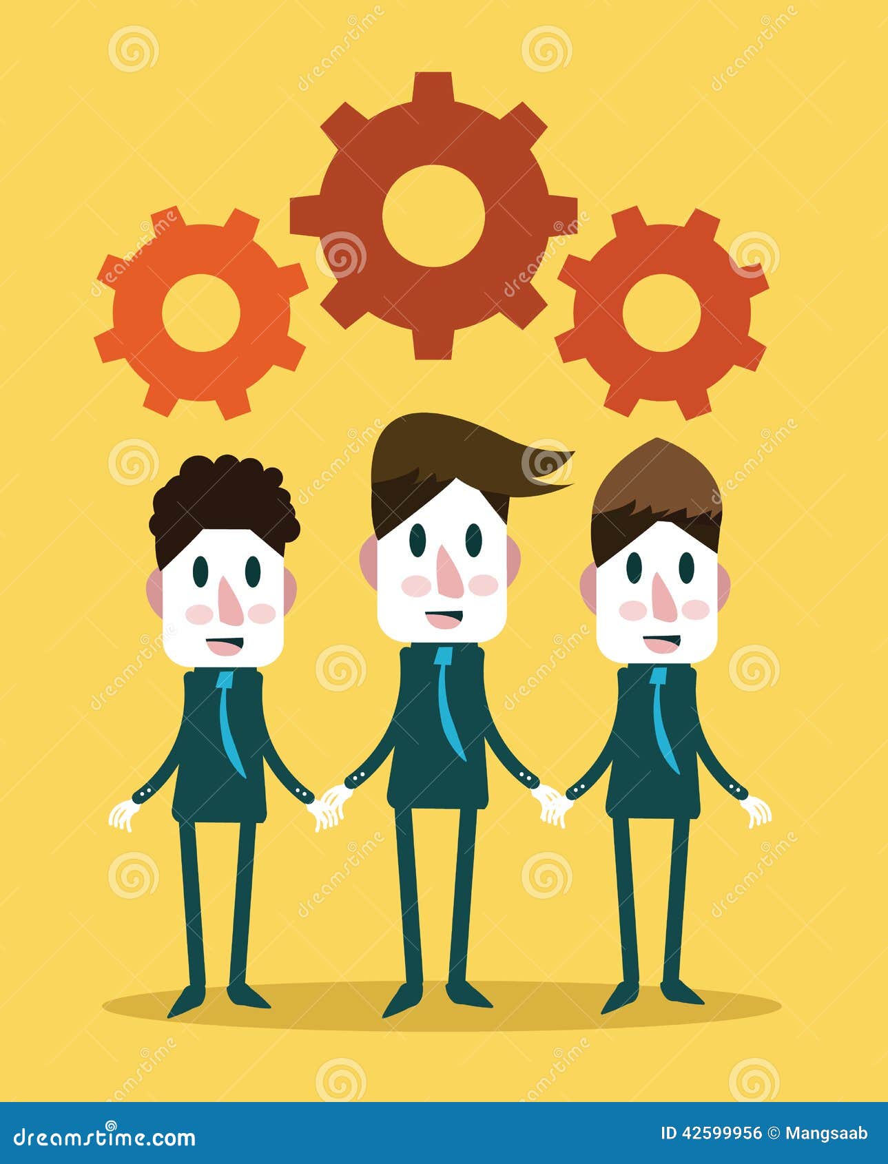 Conceptual of Business Teamwork . Business People Character. Stock ...