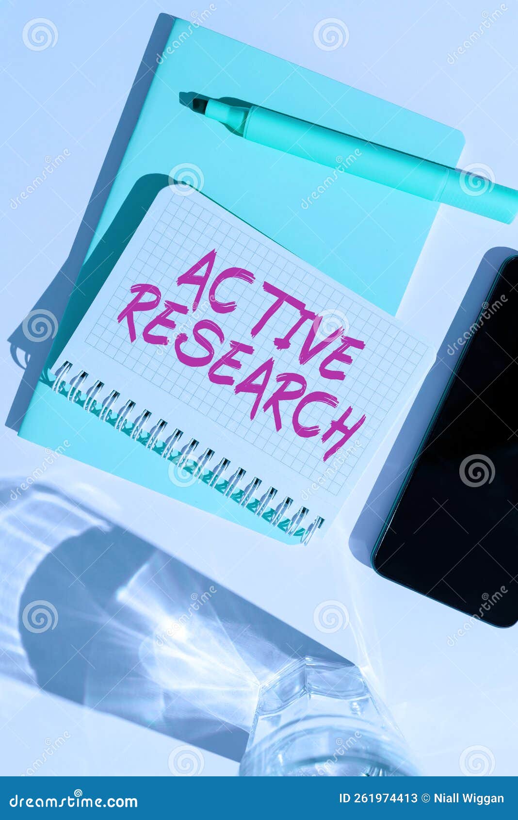 Conceptual Caption Active Research. Business Approach Simultaneous Process of Taking Action and ...