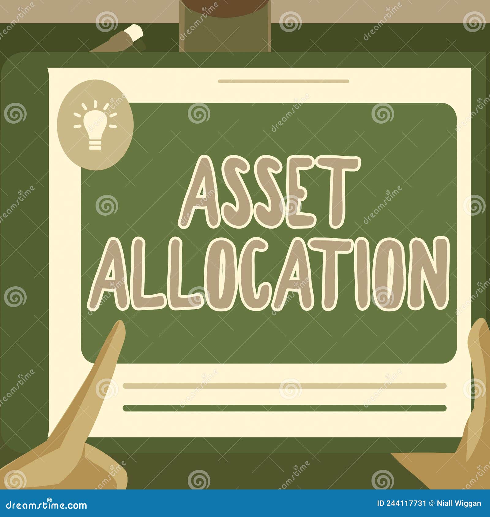Conceptual Caption Asset Allocation. Word Written on Proportion and ...