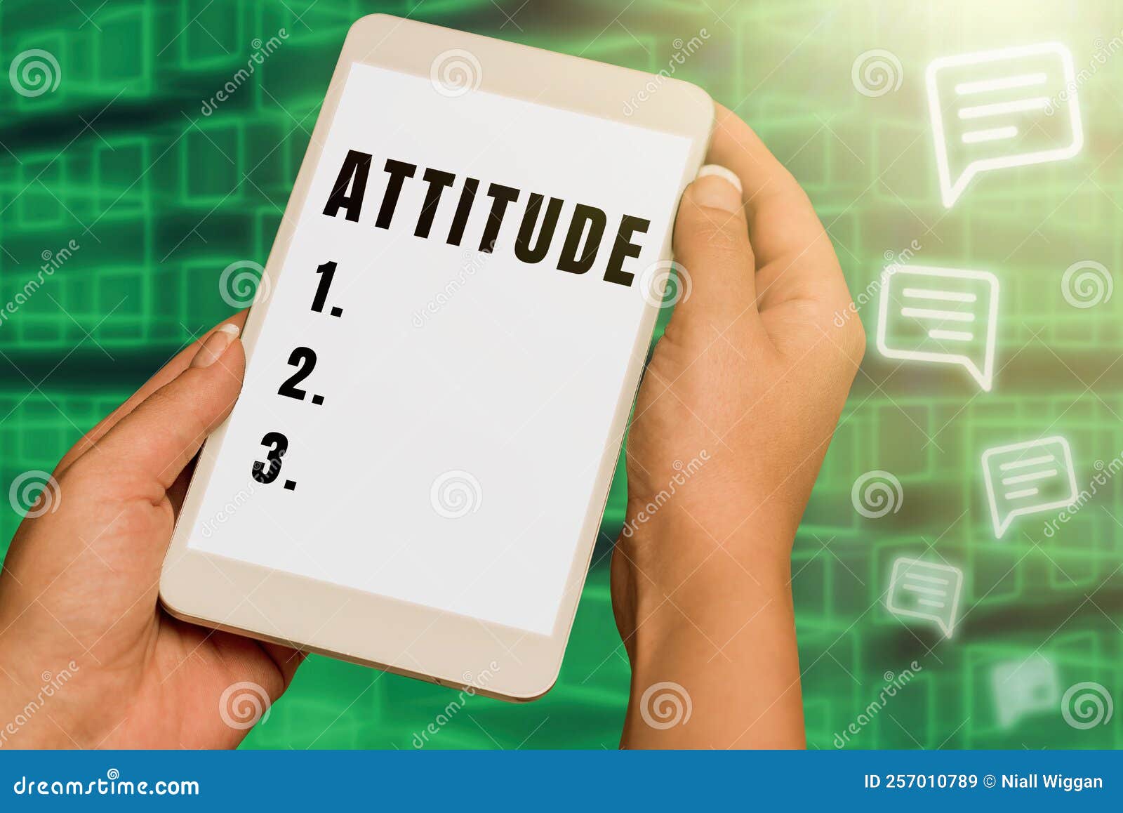 Conceptual Caption Attitude. Word Written on Settled Way of Thinking or ...