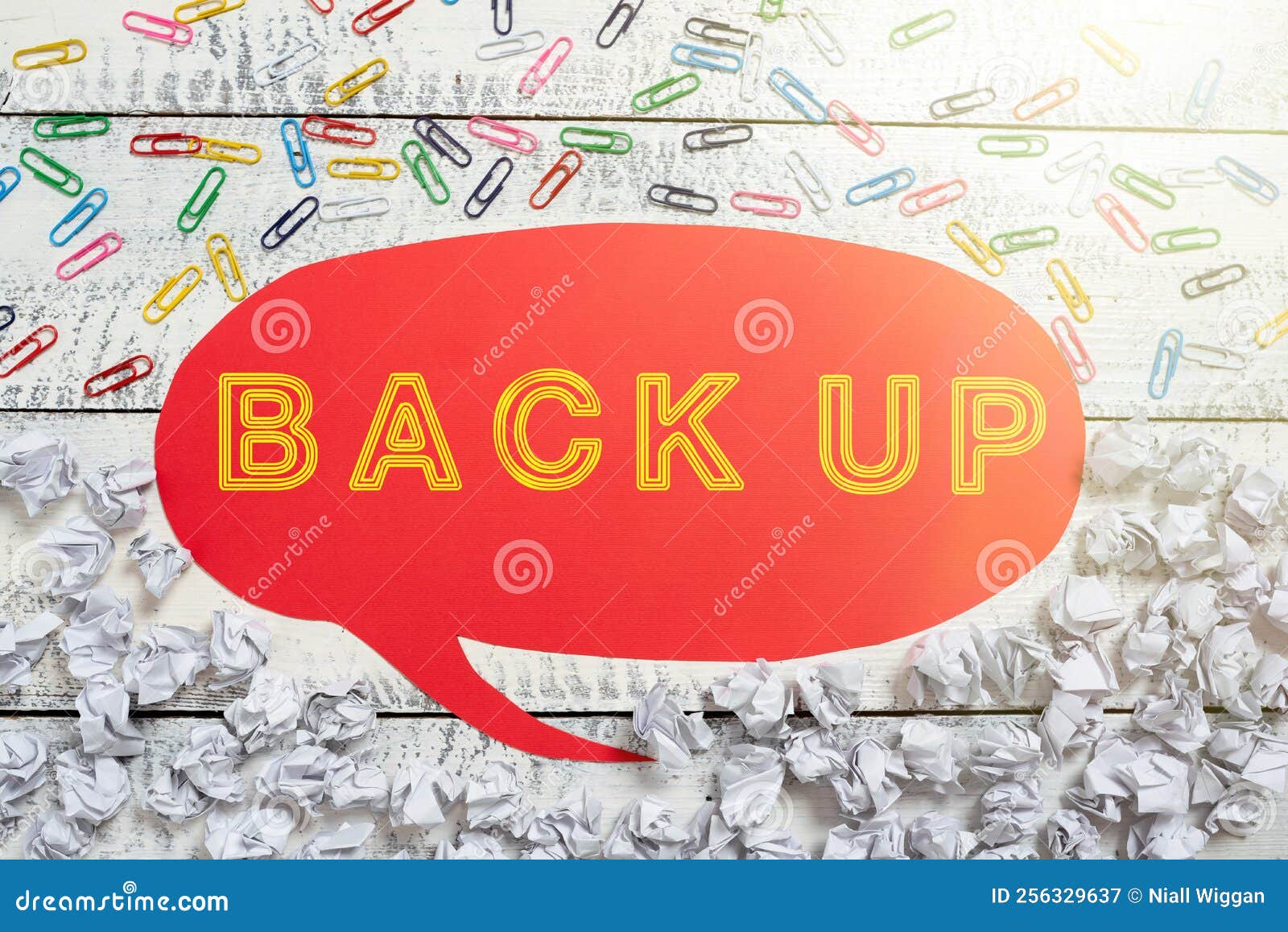 Conceptual Caption Back Up. Business Concept Saving Important Data into ...