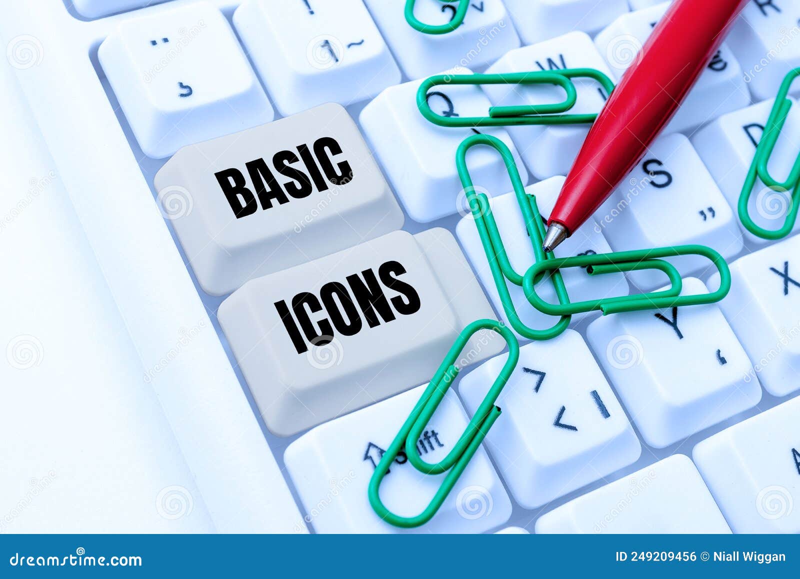Conceptual Caption Basic Icons. Business Overview Pictogram or Ideogram ...