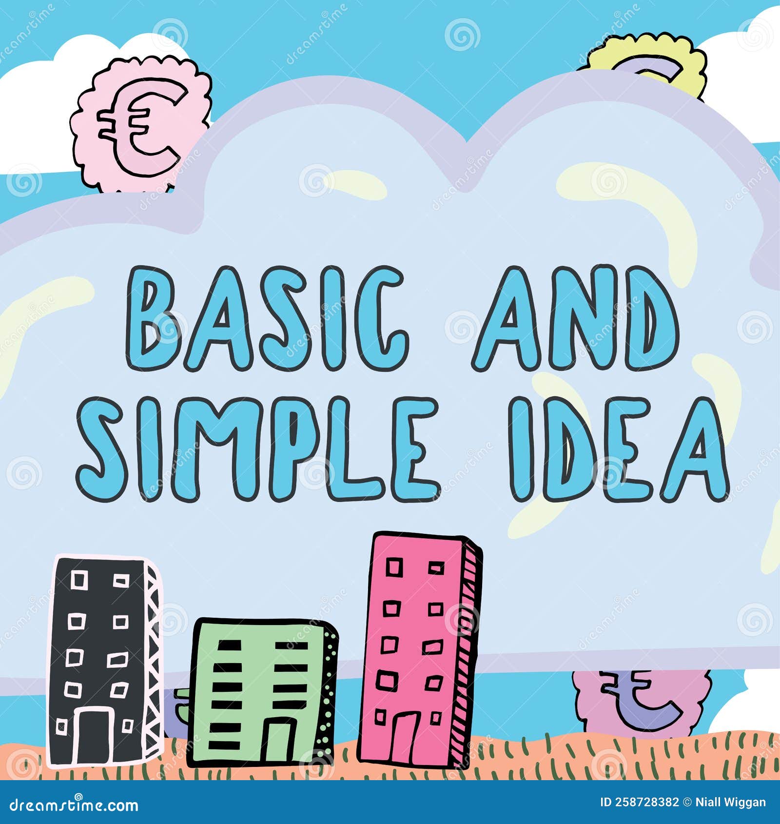 Conceptual Caption Basic and Simple Idea. Business Approach Plain ...