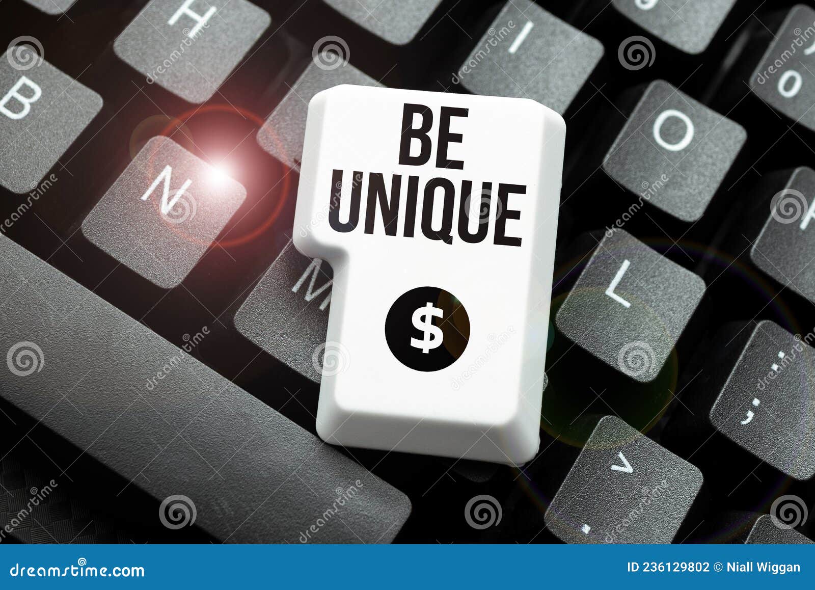 Conceptual Caption Be Unique. Word Written on Being the only One of Its ...