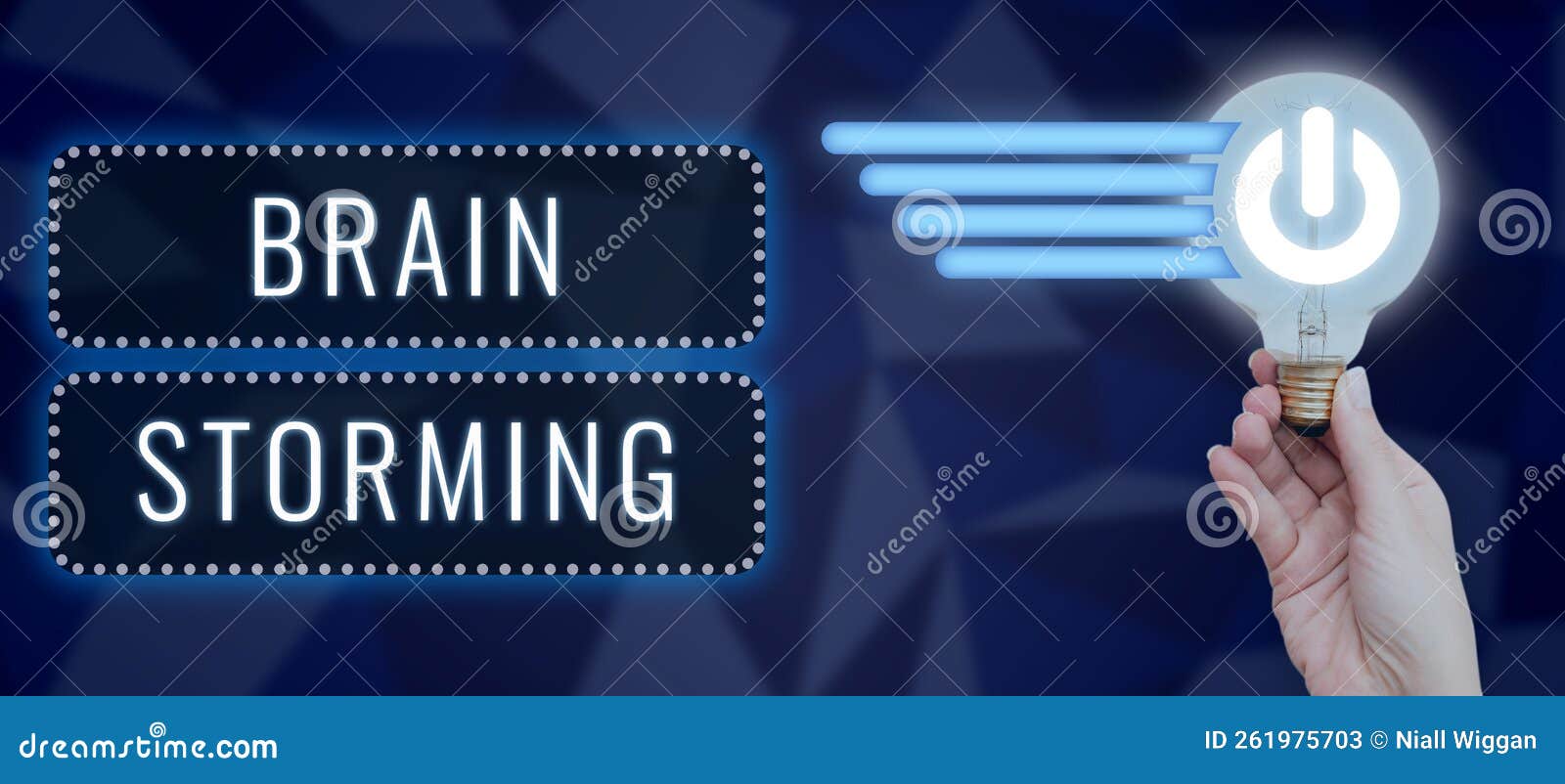 Conceptual Caption Brain Storming. Business Concept Stimulating ...