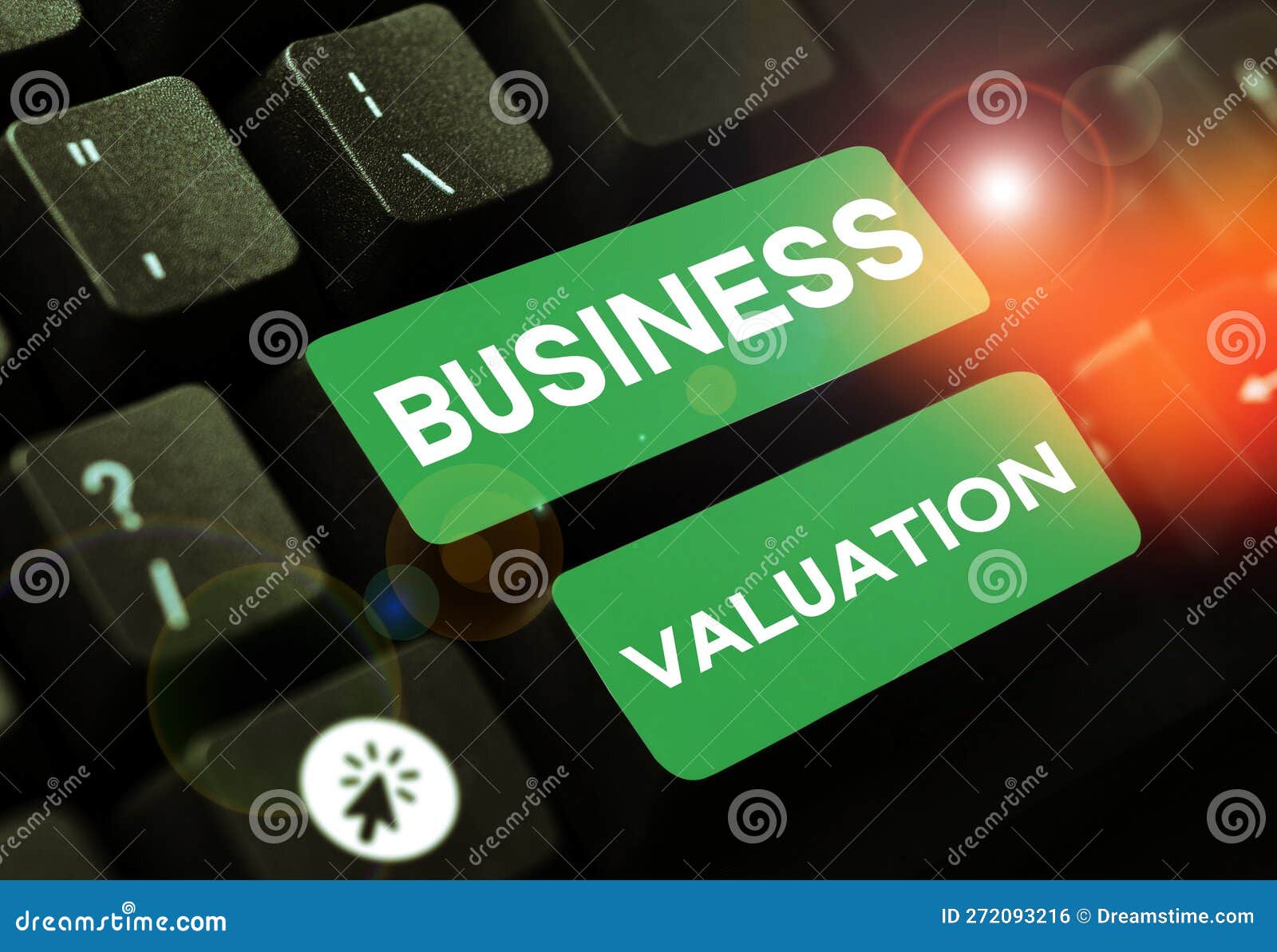 Conceptual Caption Business Valuation. Business Idea Determining the ...
