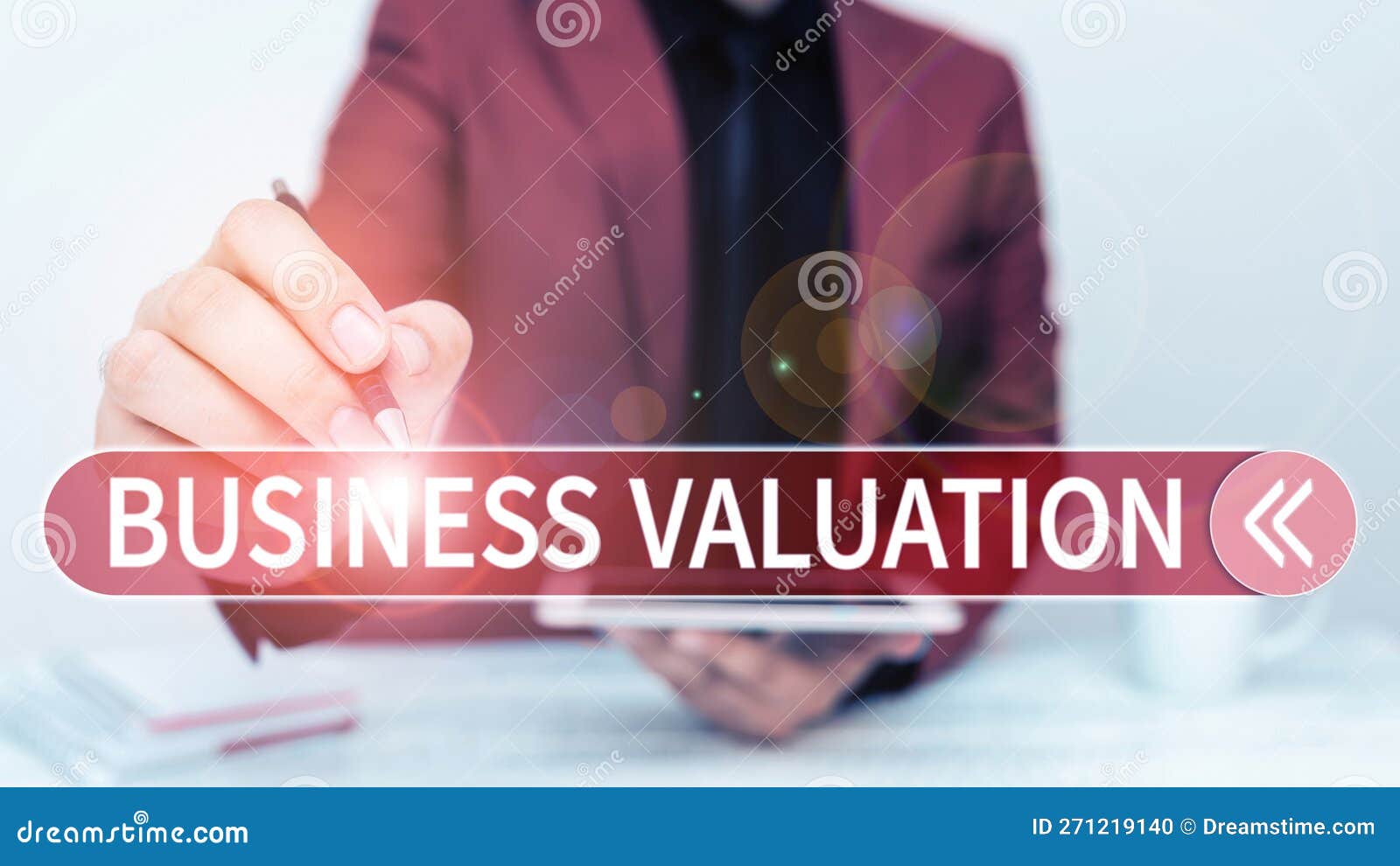 Conceptual Caption Business Valuation. Internet Concept Determining the ...