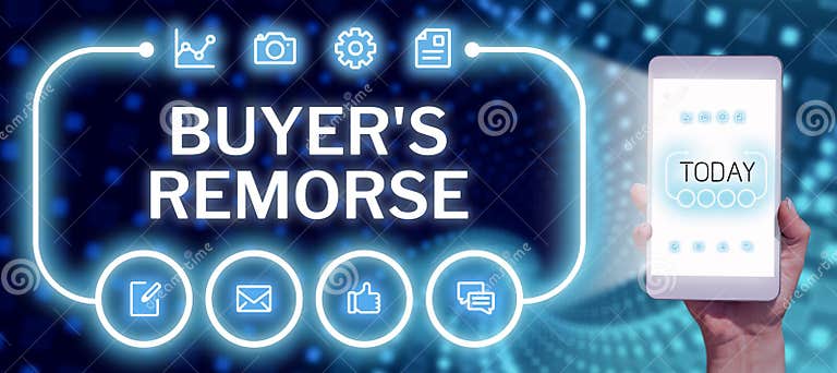 Conceptual Caption Buyer S Remorse. Internet Concept a Feeling of ... Conceptual Caption Buyer S Remorse. Internet Concept a Feeling of ...