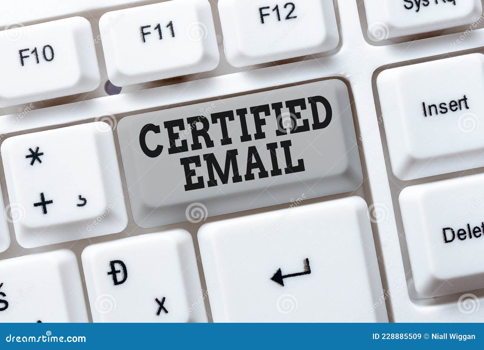 Conceptual Caption Certified Email. Business Concept Email Whose ...