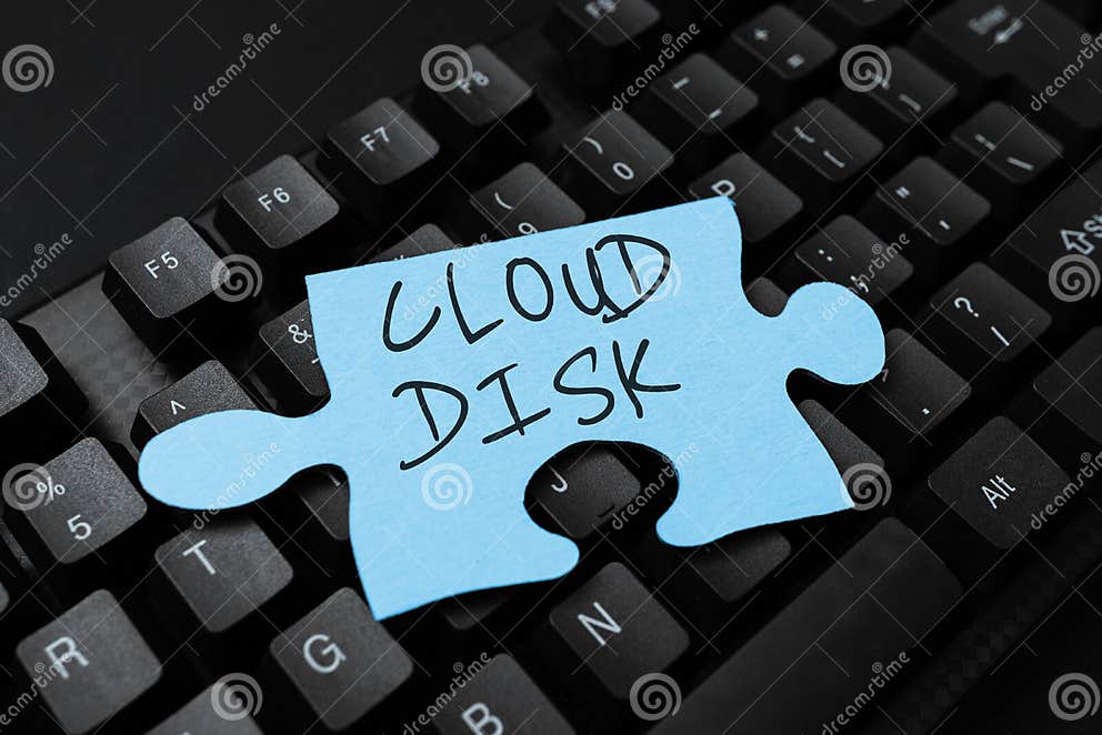 Hand Writing Sign Cloud Disk. Business Concept Web Base Service that ...