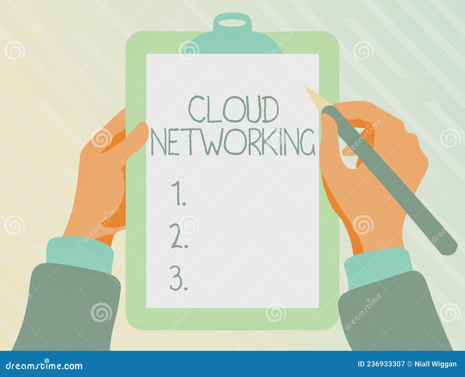 Conceptual Display Cloud Networking. Business Concept is Term Describing Access of Networking ...