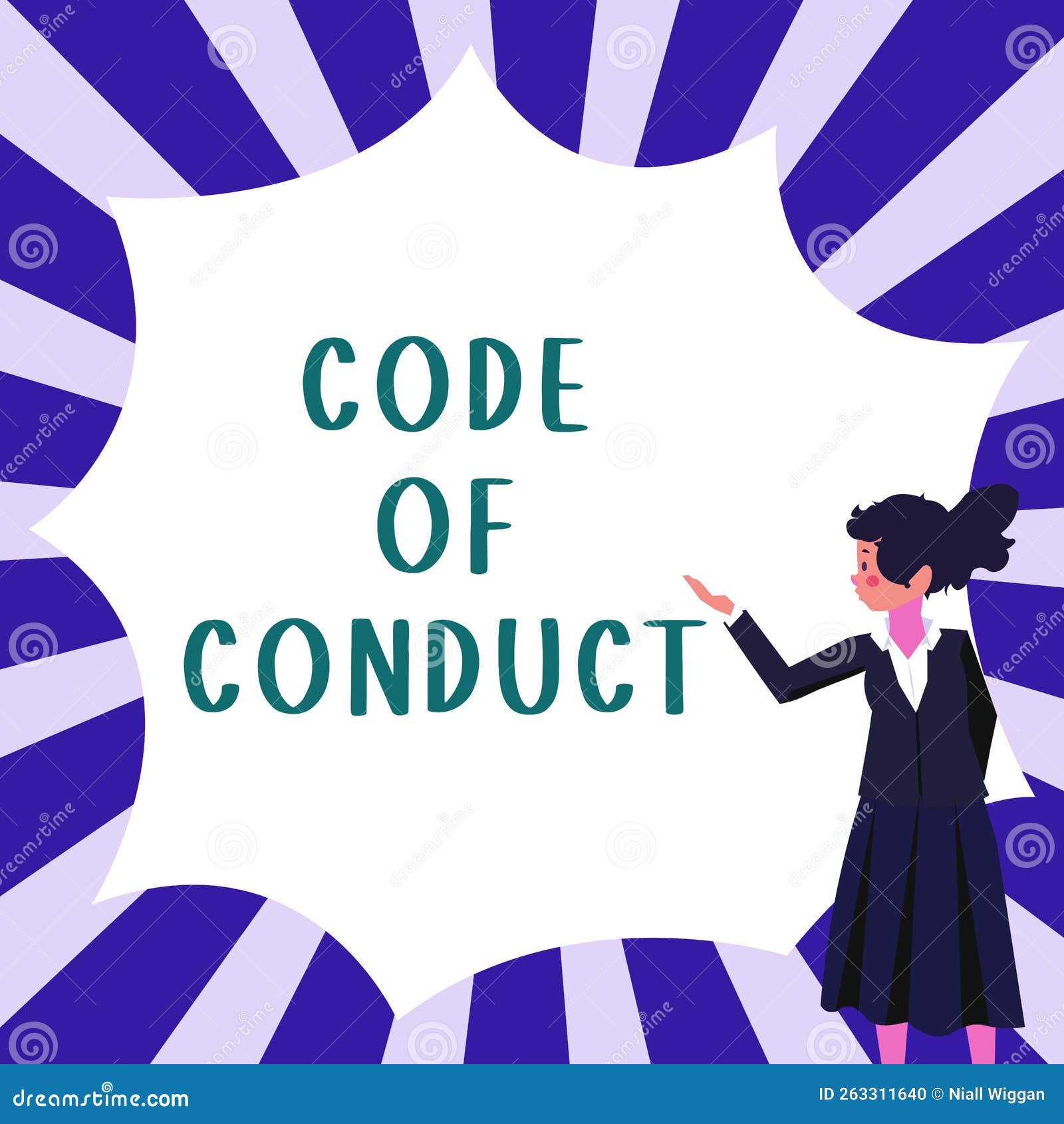 Conceptual Caption Code of Conduct. Business Idea Ethics Rules Moral ...
