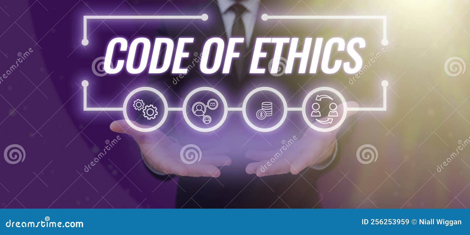 Conceptual Caption Code of Ethics. Business Approach Moral Rules ...