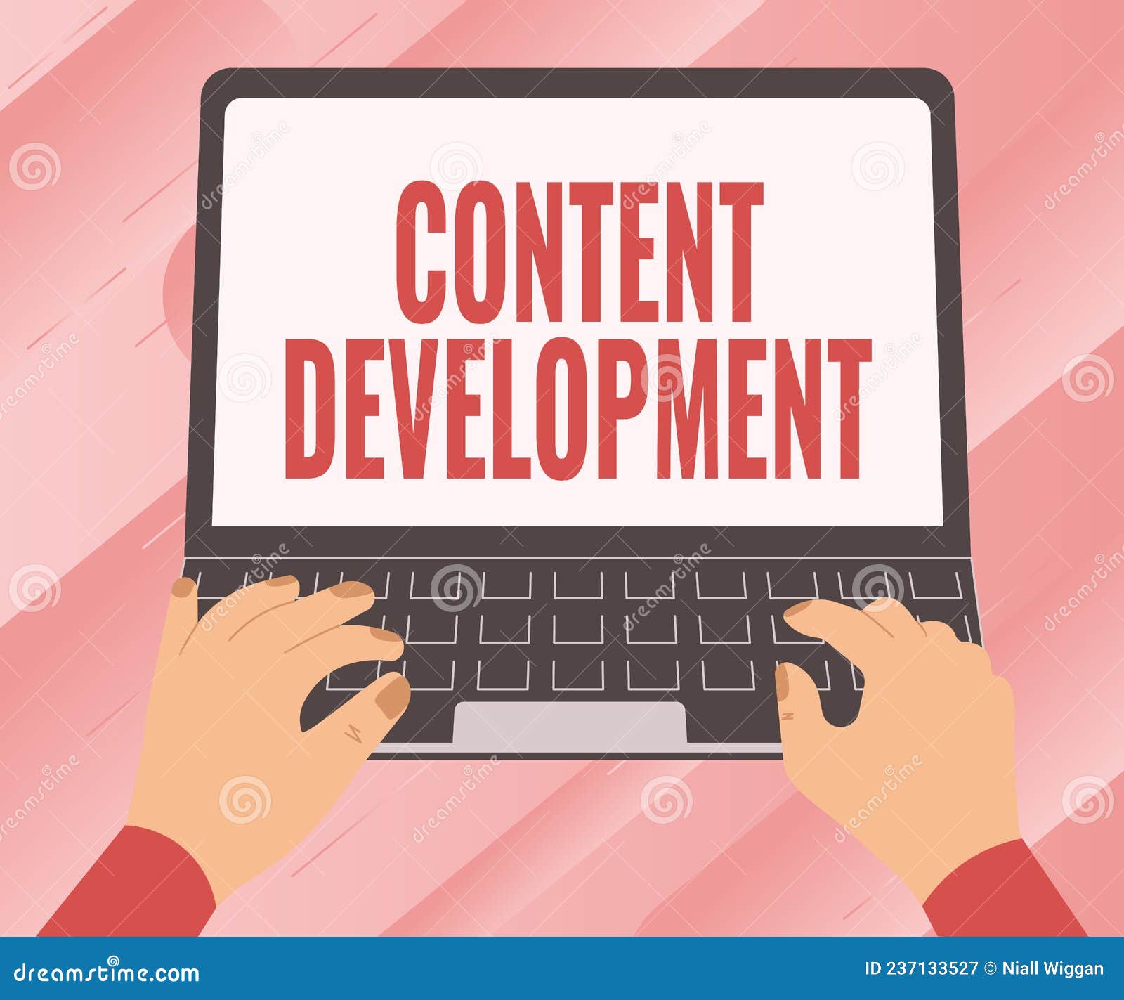 Handwriting Text Content Development. Internet Concept Specialized in ...