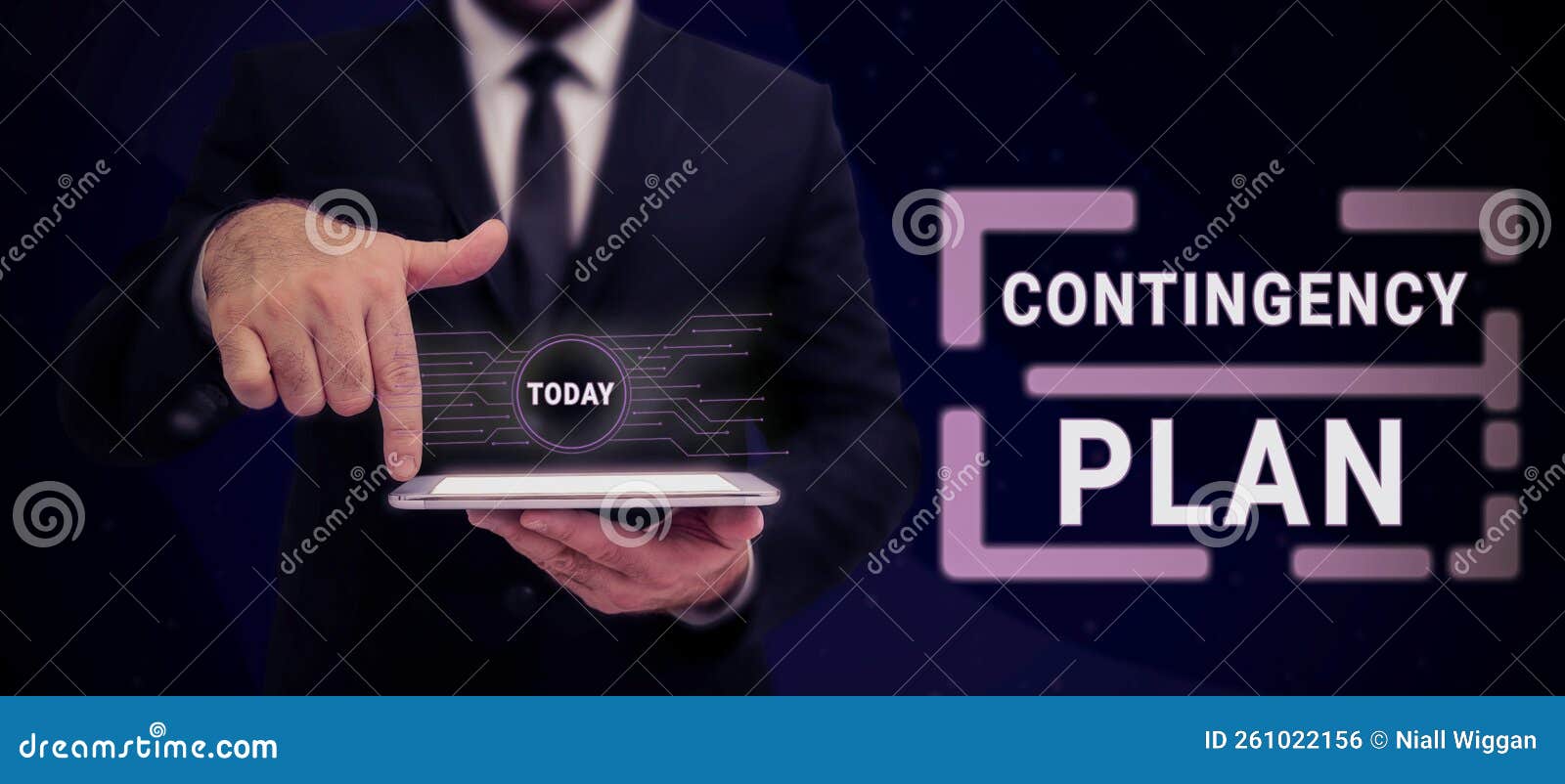 Writing Displaying Text Contingency Plan. Business Showcase a Plan ...