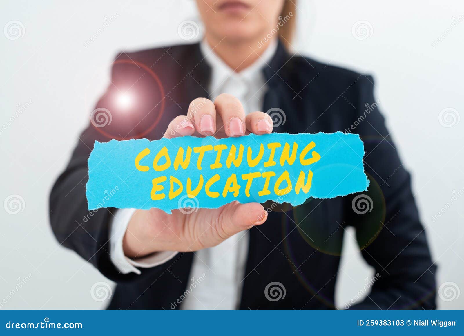 Conceptual Caption Continuing Education. Business Idea Continued ...