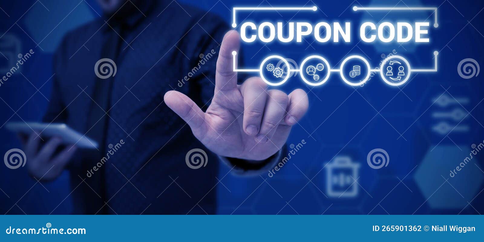 Conceptual Display Coupon Code. Business Showcase Ticket or Document ...