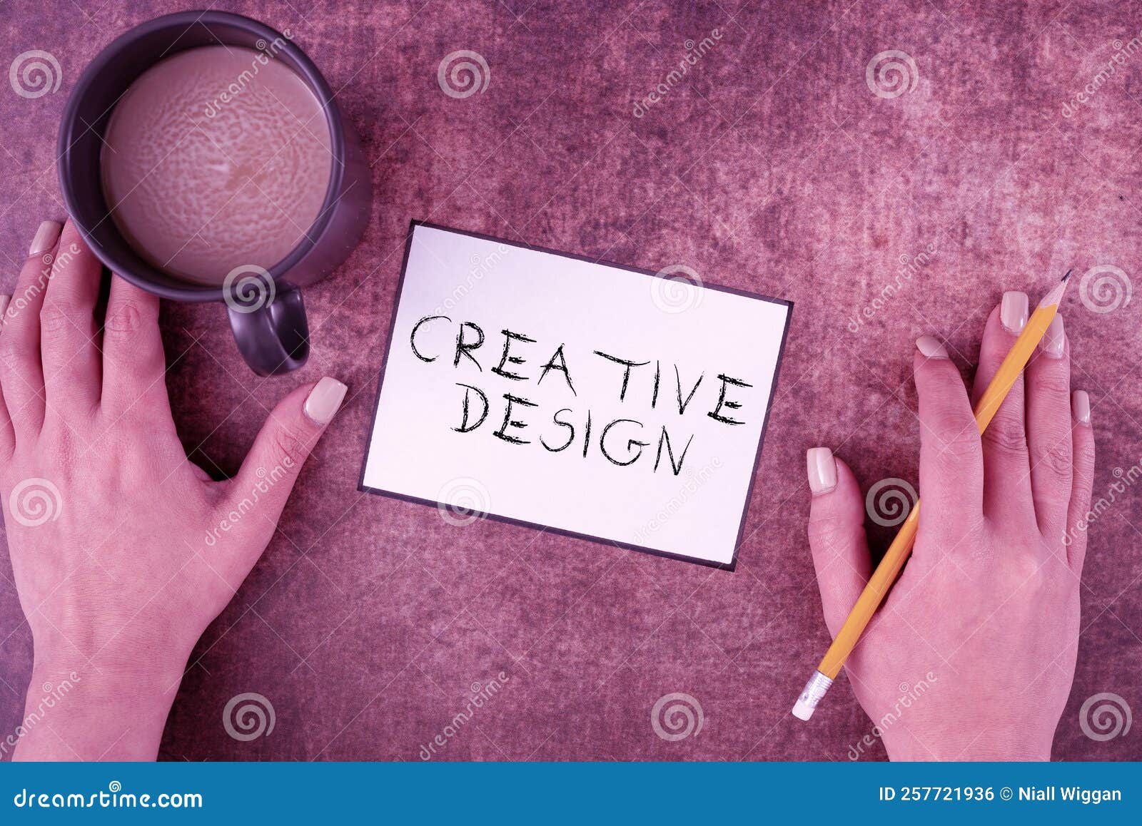 Conceptual Caption Creative Design. Business Showcase a Visual Element ...
