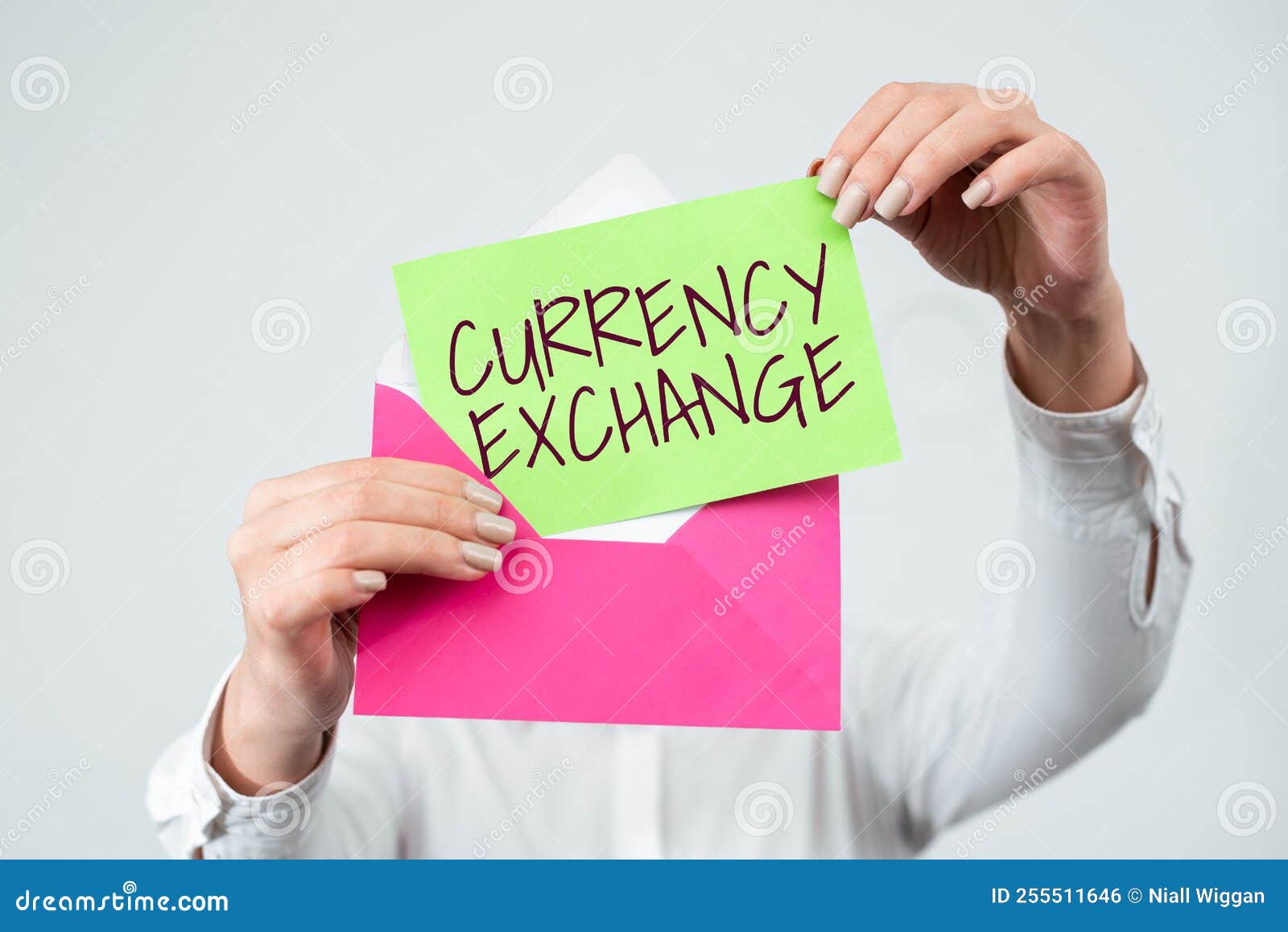 Conceptual Display Currency ExchangeProcess of Changing One Currency ...