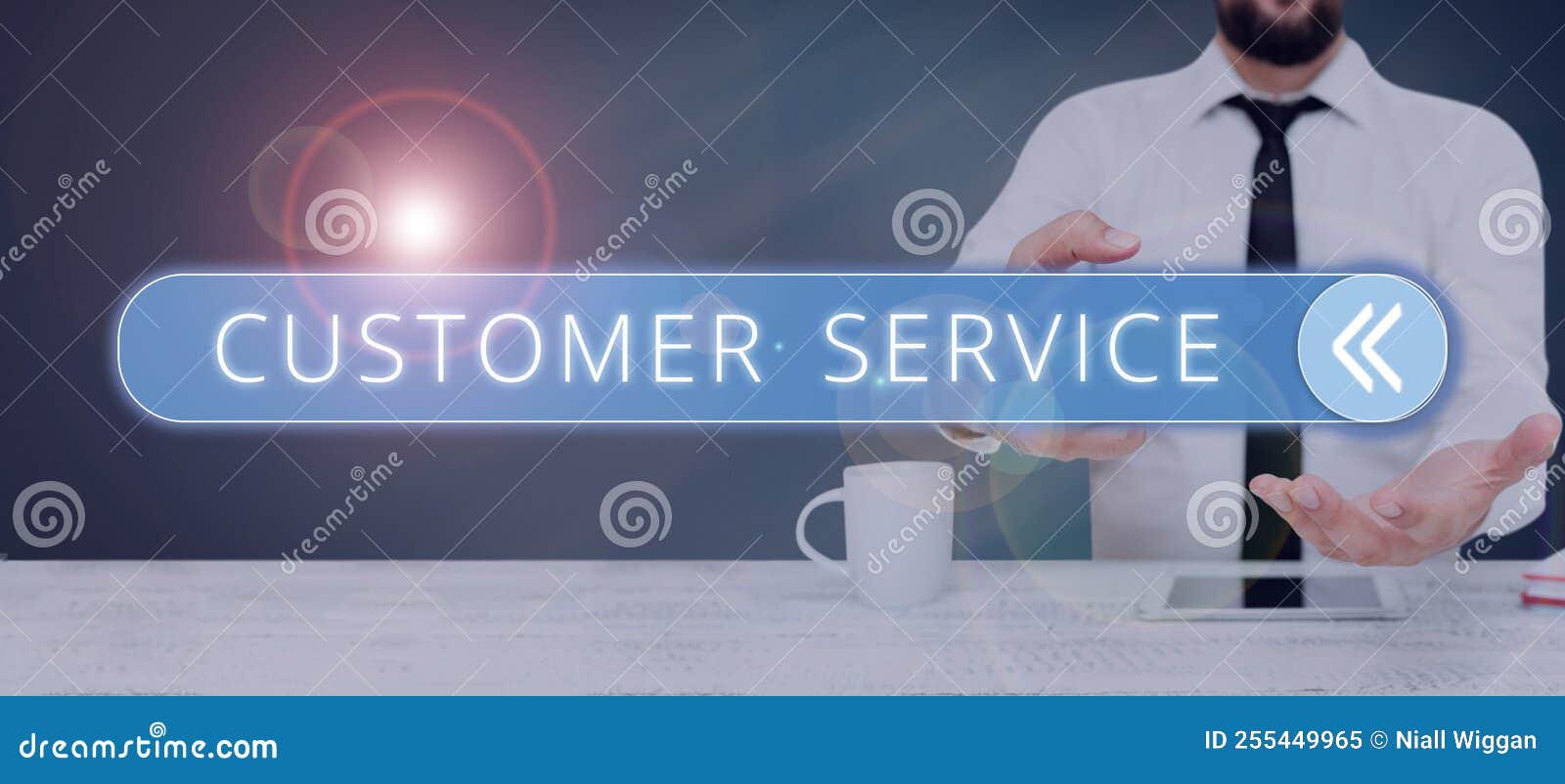 Sign Displaying Customer Serviceprocess of Ensuring Client Satisfaction ...