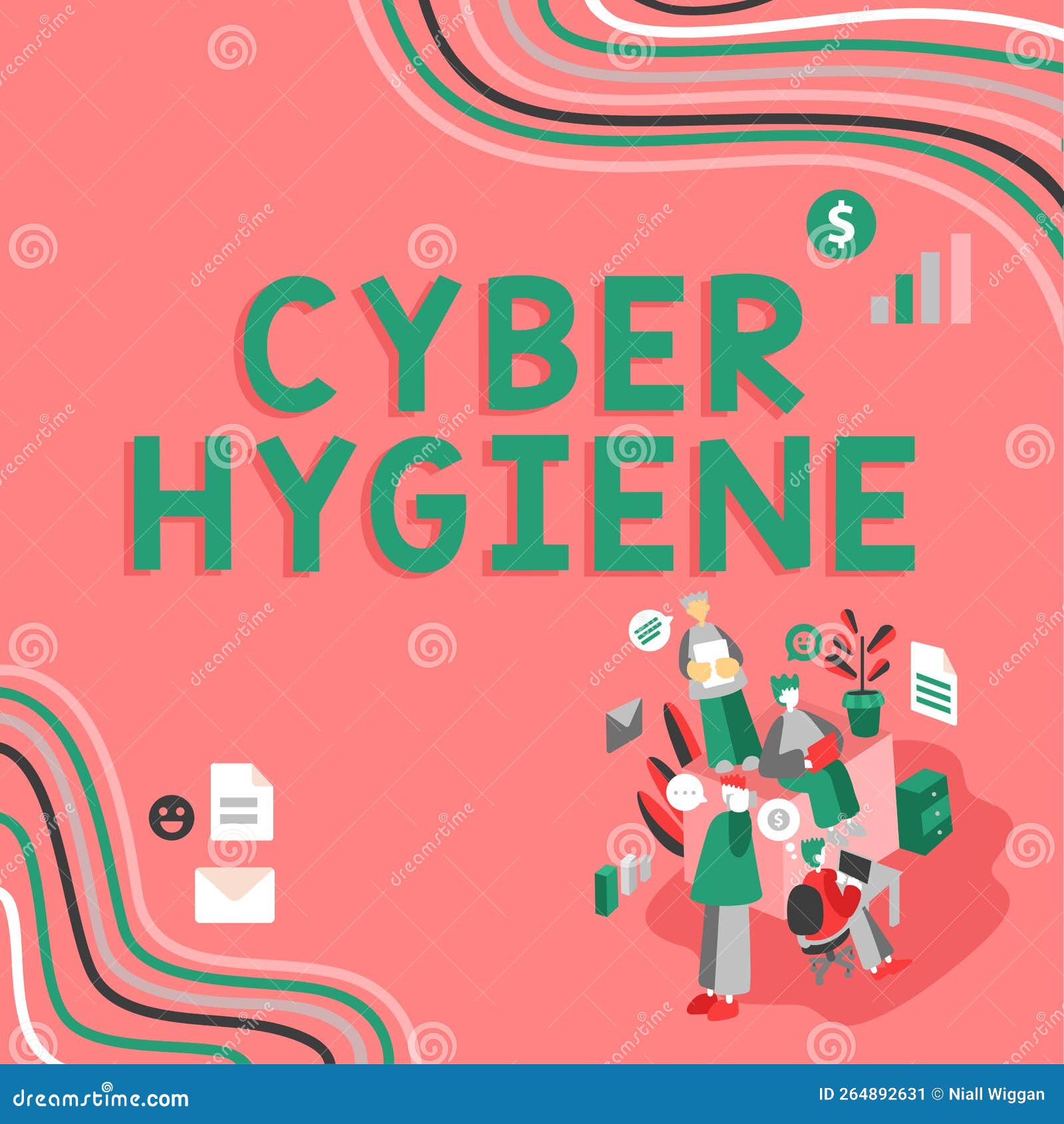 Conceptual Caption Cyber Hygiene. Conceptual Photo Steps that Computer ...