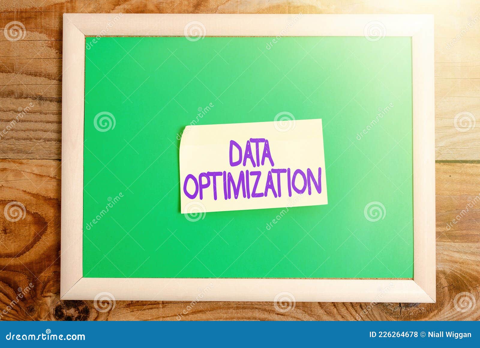 Text Caption Presenting Data Optimization. Concept Meaning Process that ...