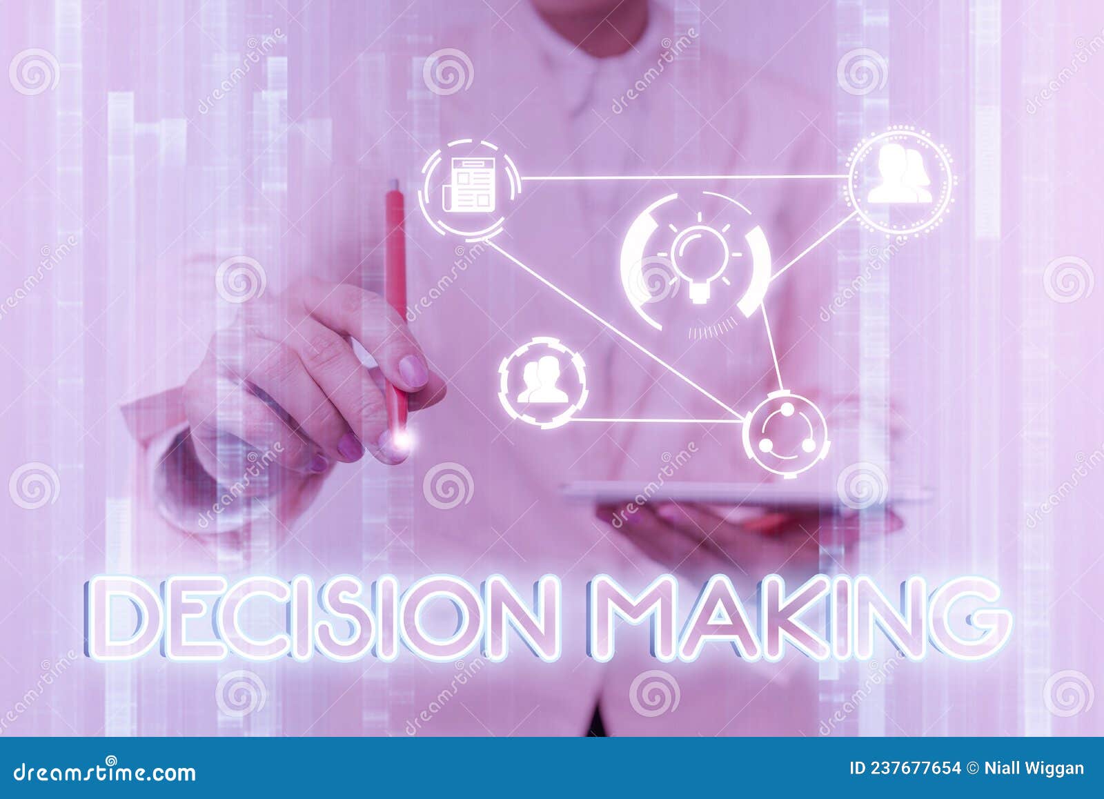 Conceptual Caption Decision Making. Business Concept the Act of ...