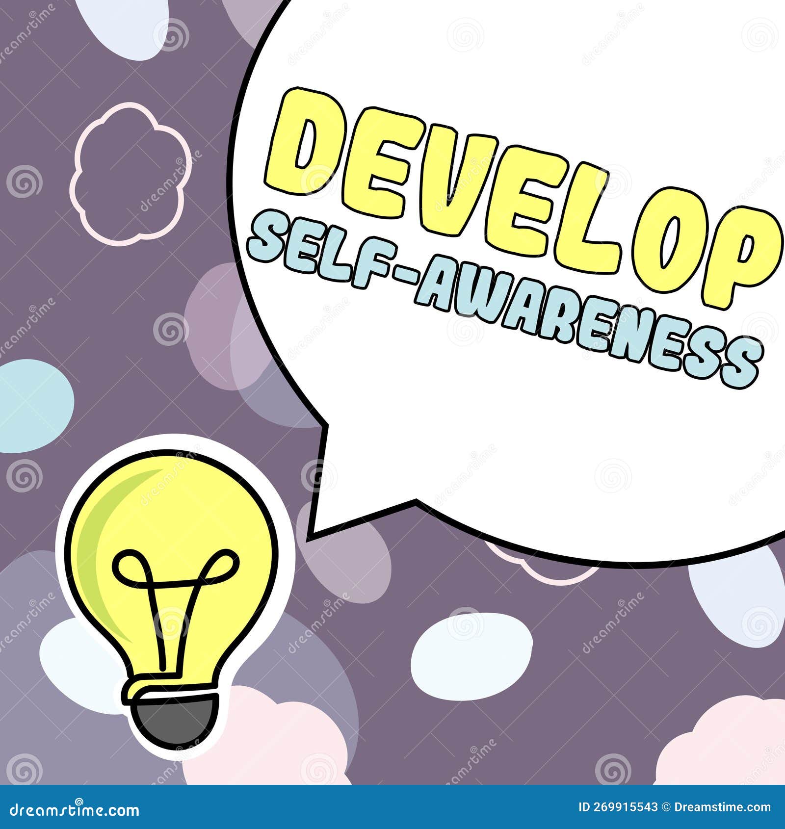 Conceptual Caption Develop Self Awareness. Word Written on Improve ...