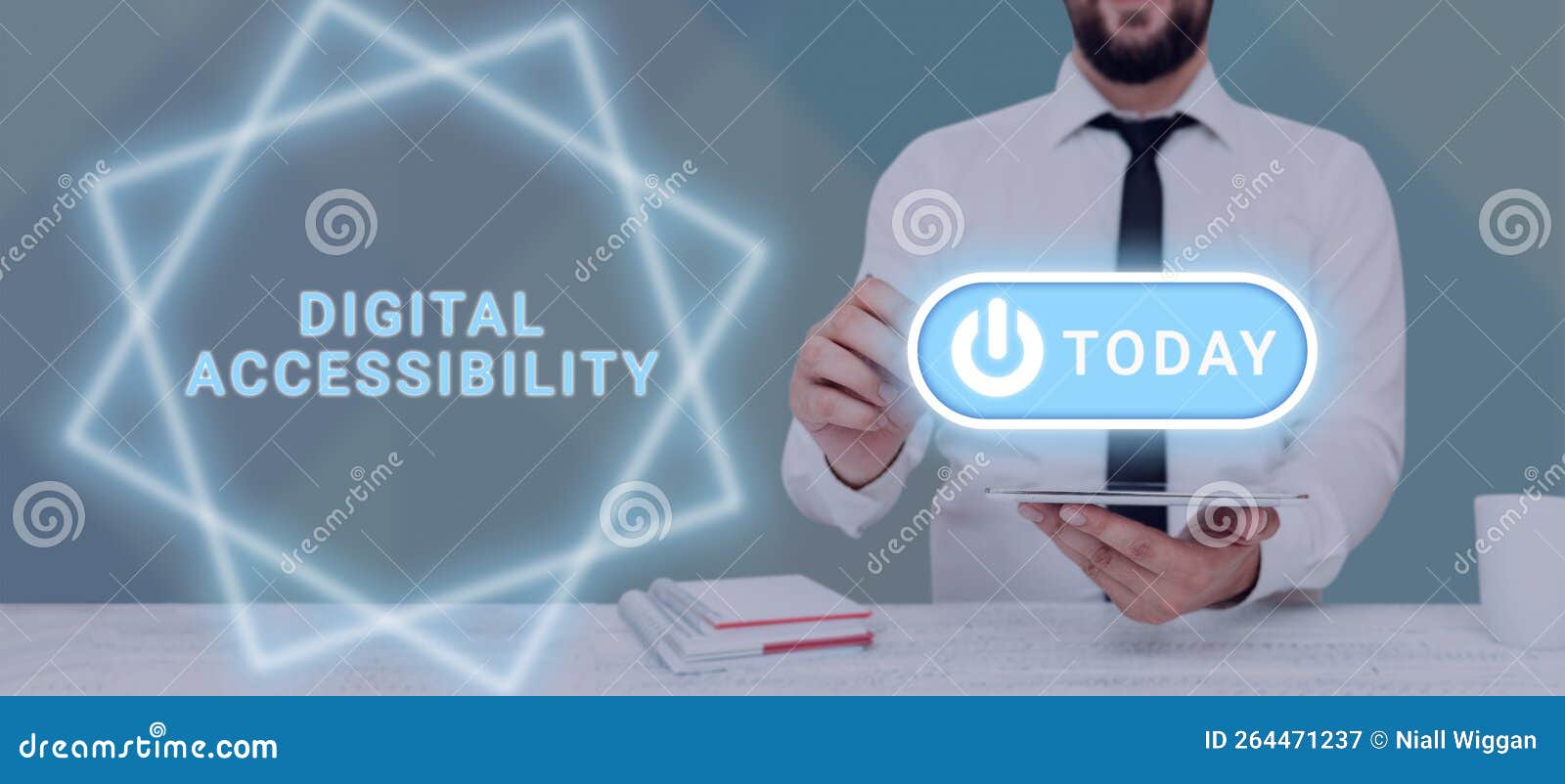 Hand Writing Sign Digital Accessibility. Business Concept Electronic ...