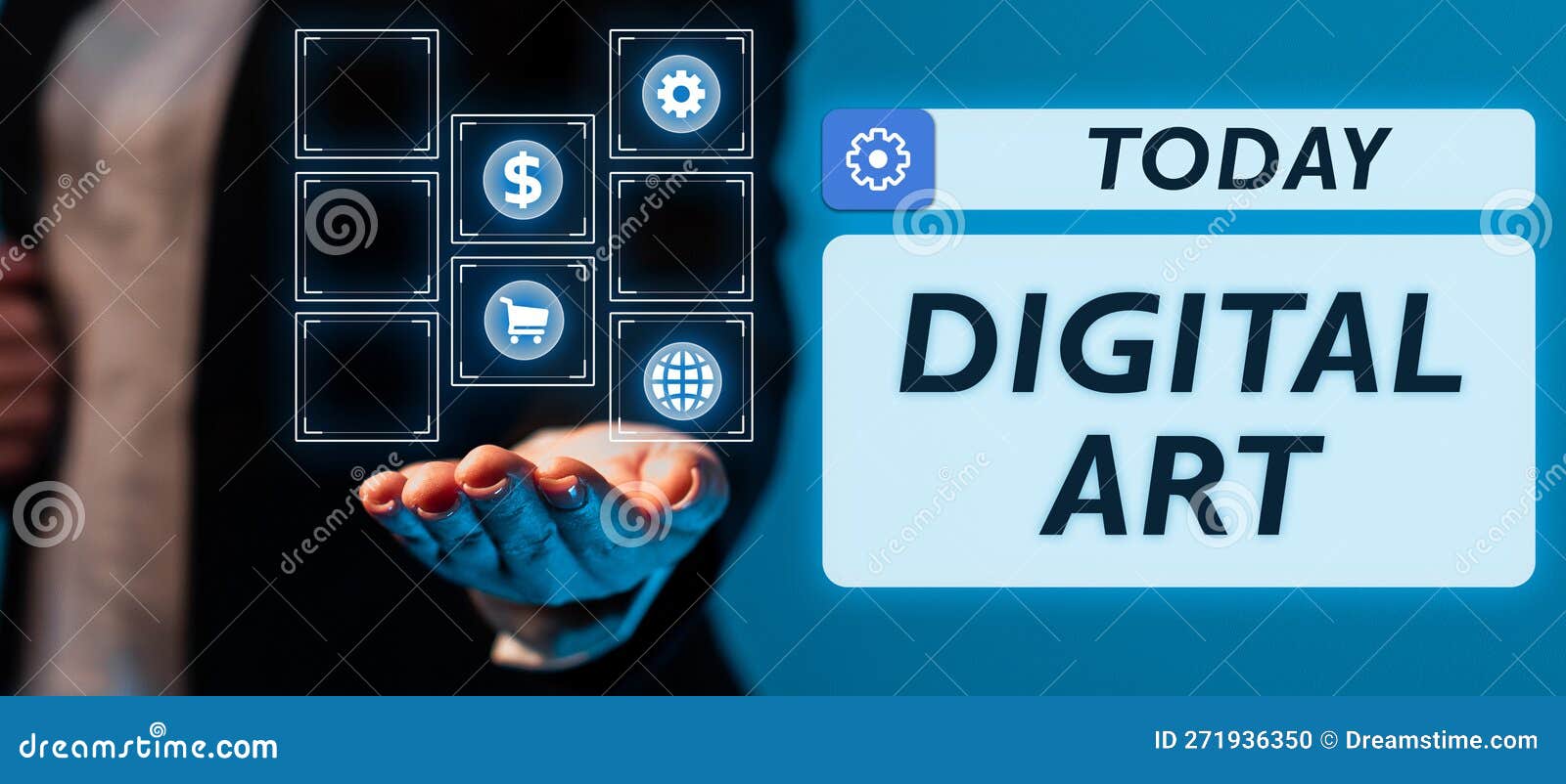 Conceptual Caption Digital Art. Business Idea Use of Skill and Creative ...