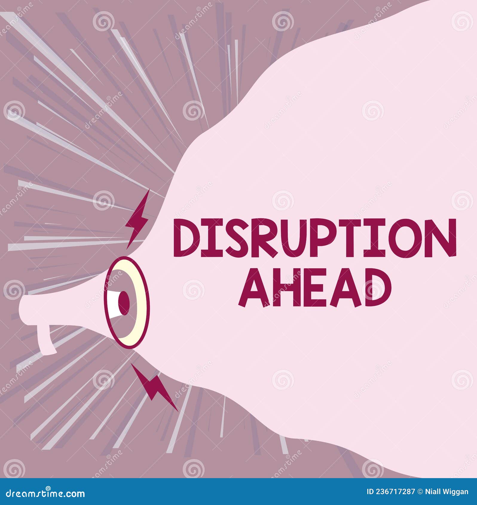 Conceptual Caption Disruption Ahead. Word Written on Transformation ...