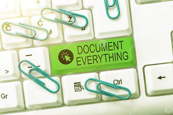 Conceptual Display Document Everything. Business Approach Computer File ...