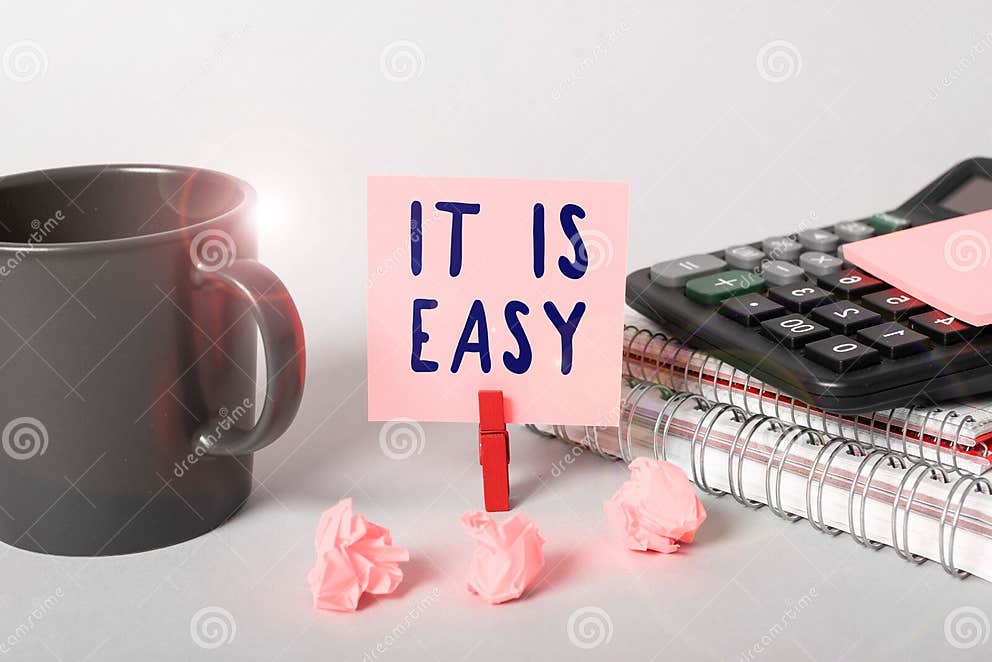 Conceptual Caption it is Easy. Business Idea Clear Simple Not ...