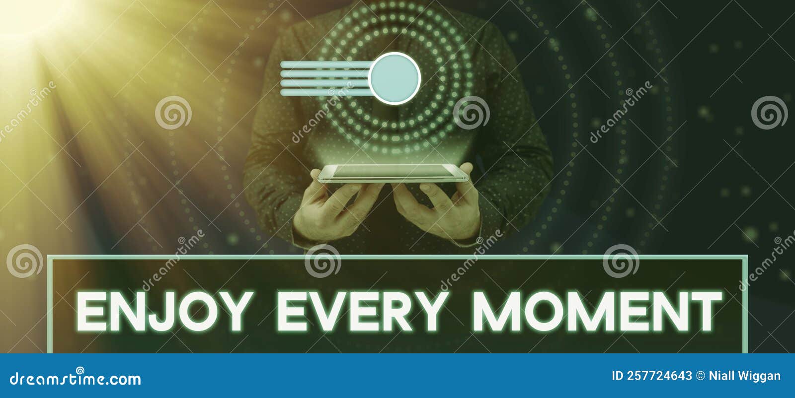 Conceptual Caption Enjoy Every Moment. Business Concept Stay Positive ...