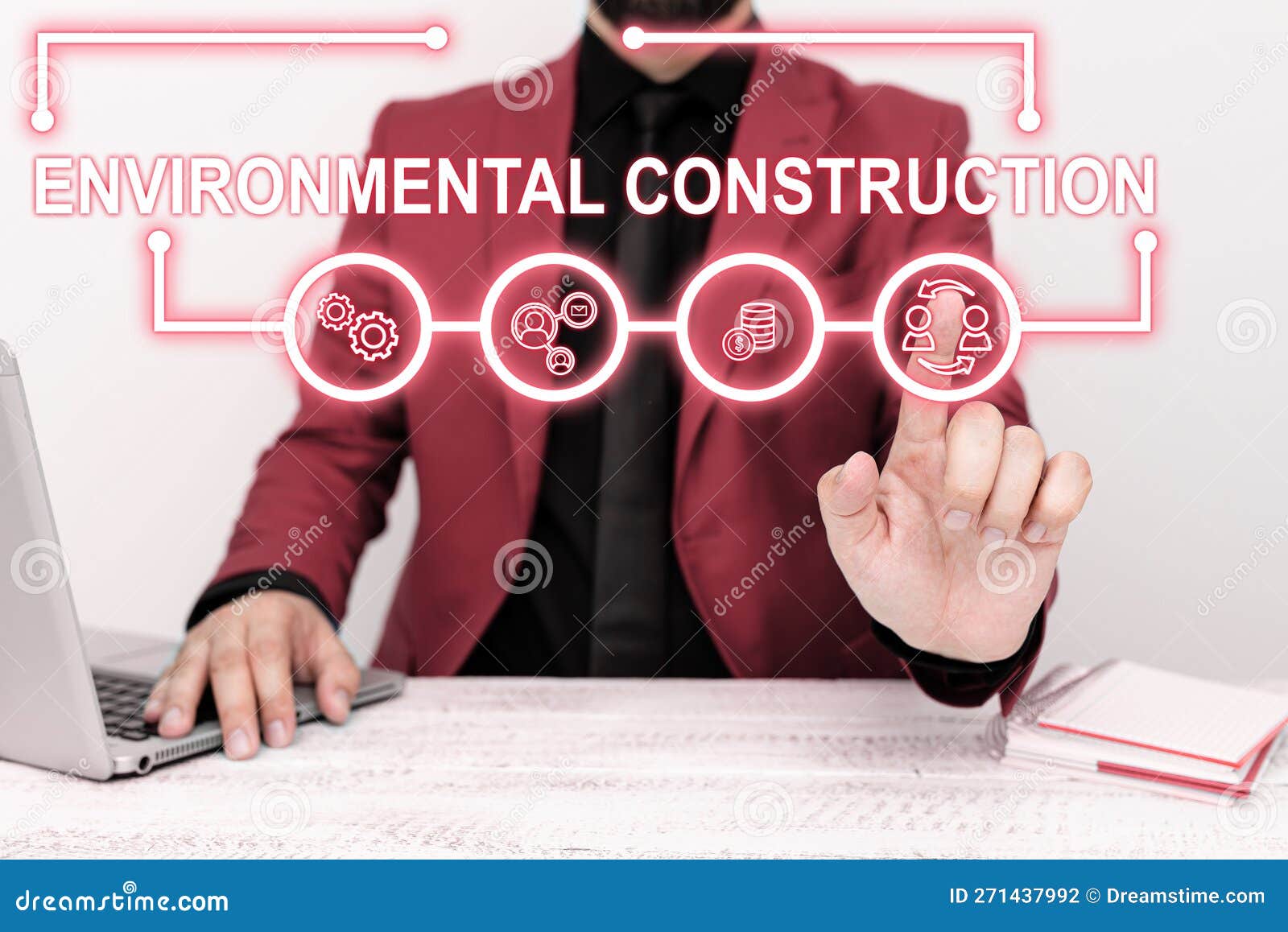 Handwriting Text Environmental Construction. Business Concept ...
